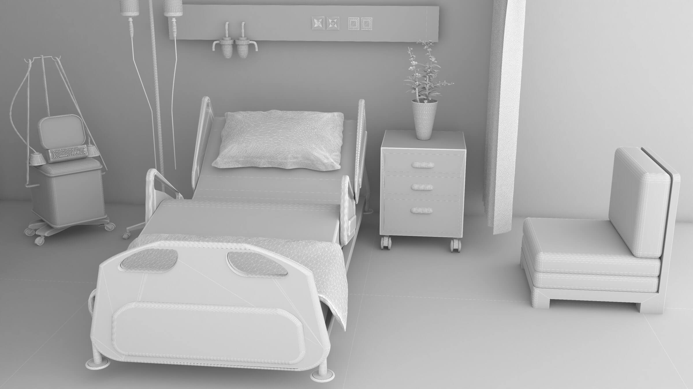 Observation Ward 4K - 3D Model by Pictorer