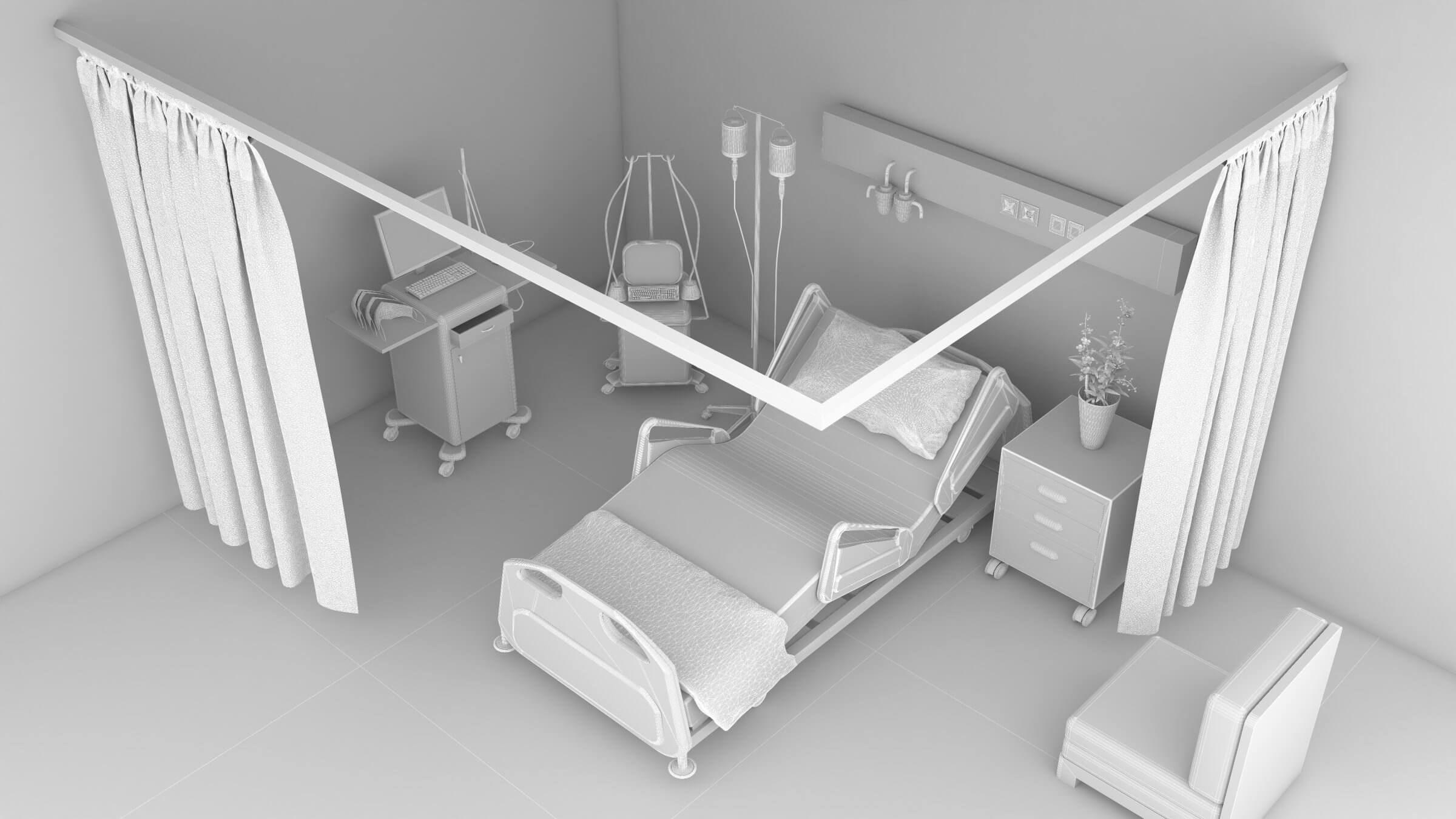 Observation Ward 4K - 3D Model by Pictorer