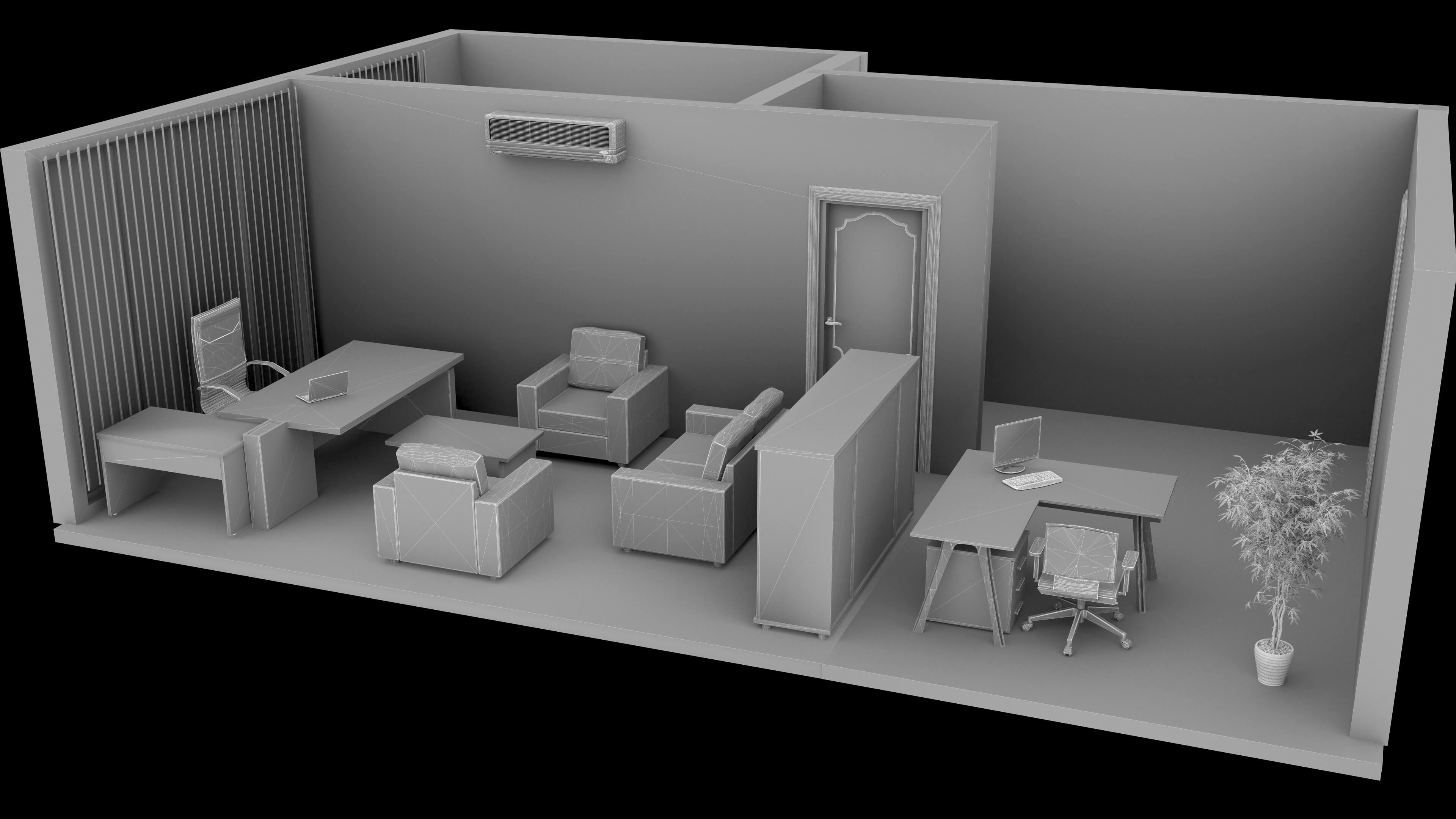 Office Plan 8K - 3D Model by Pictorer