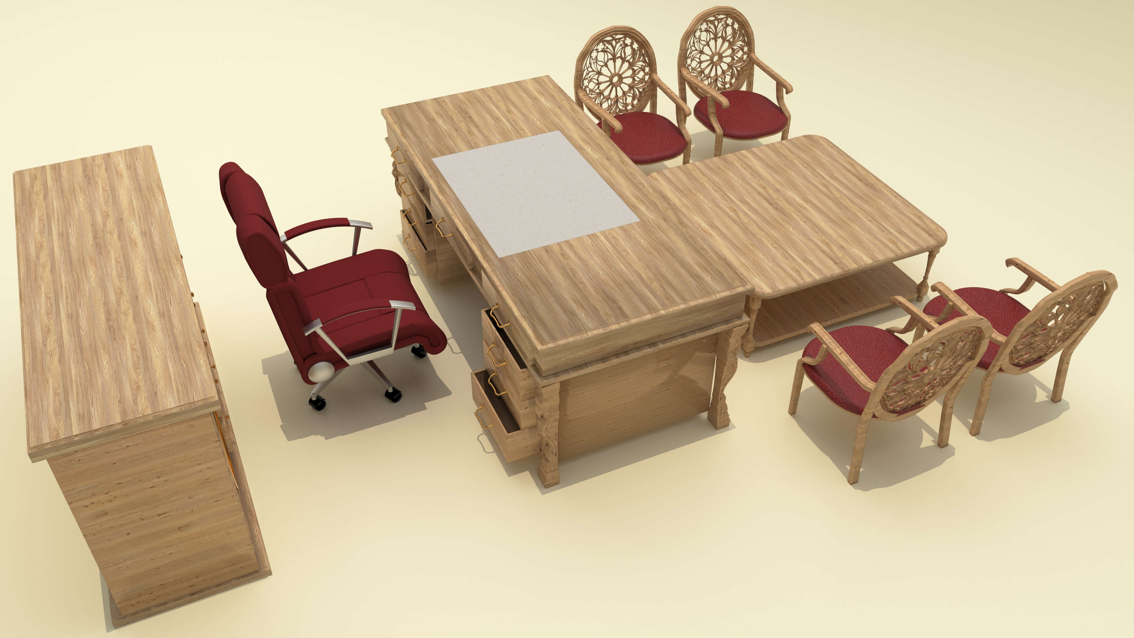 Office Room Set - 3D Model by Pictorer