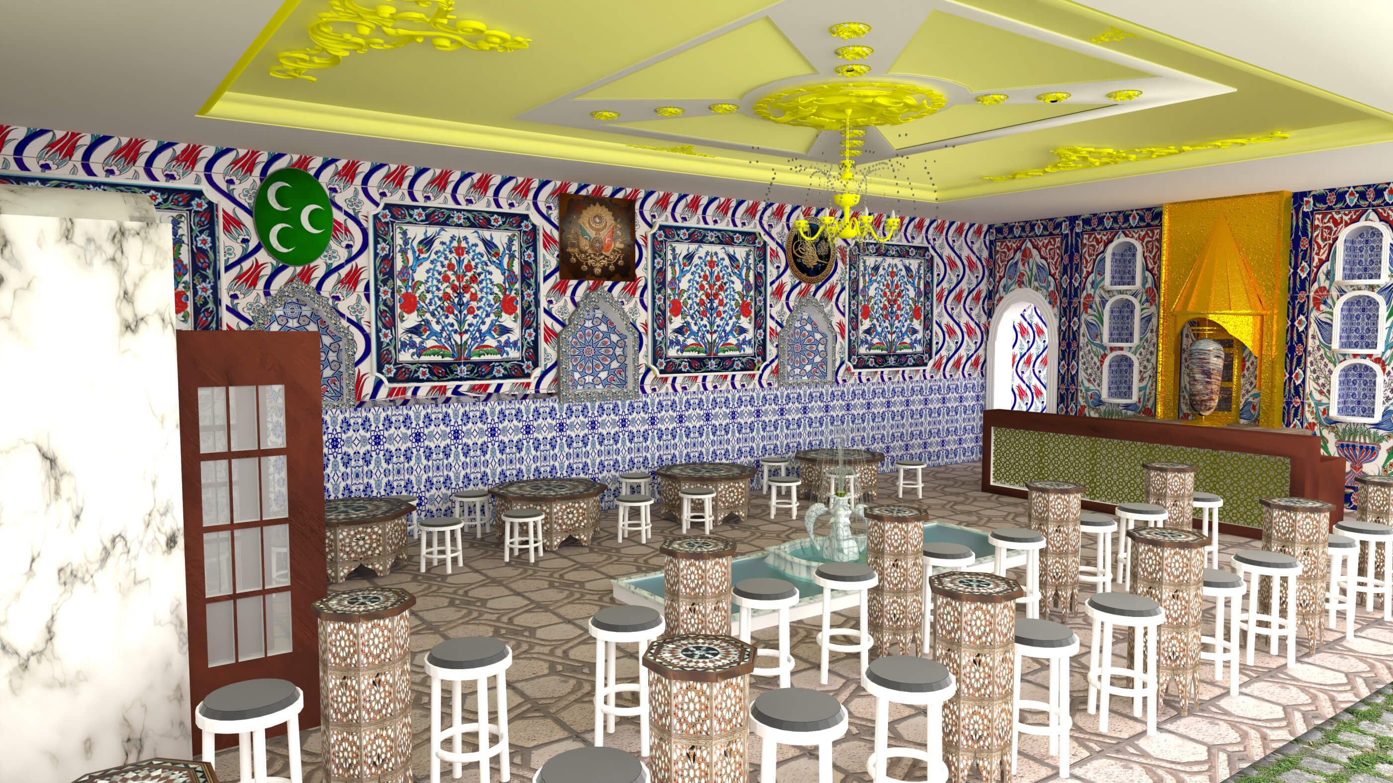 Ottoman Restaurant 4K - 3D Model by Pictorer