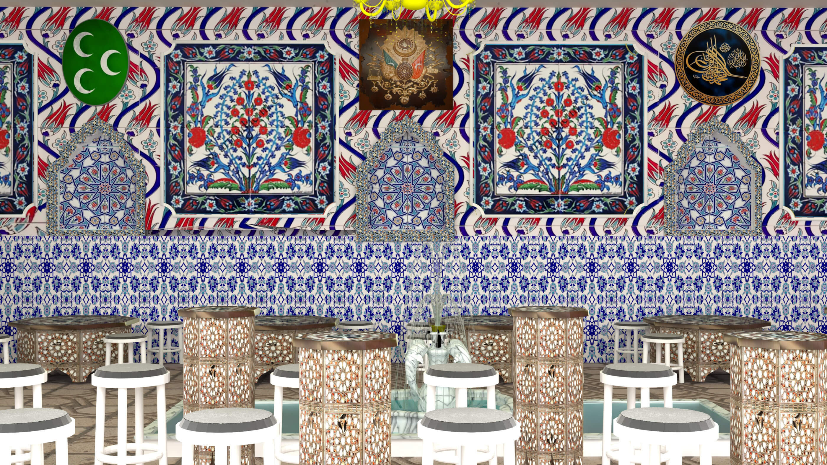 Ottoman Restaurant 4K - 3D Model by Pictorer