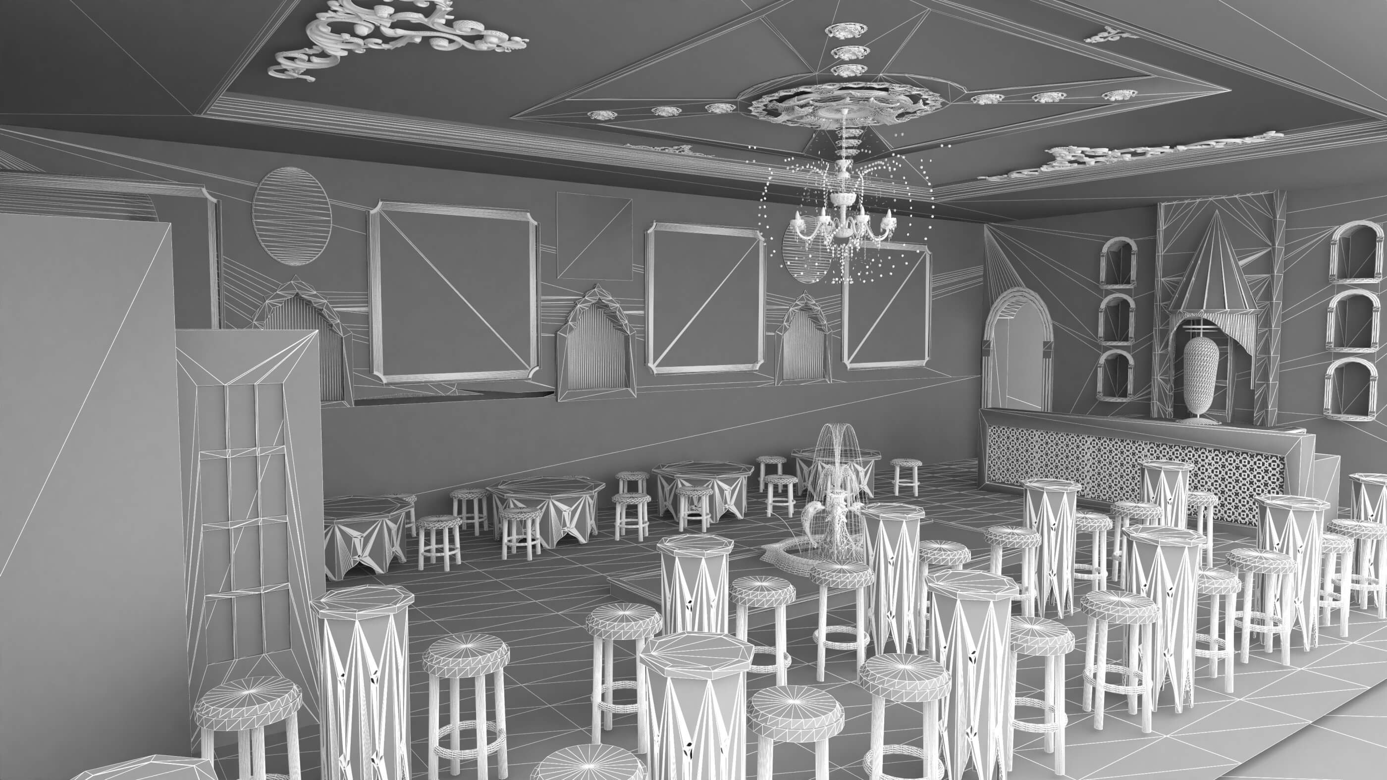 Ottoman Restaurant 4K - 3D Model by Pictorer