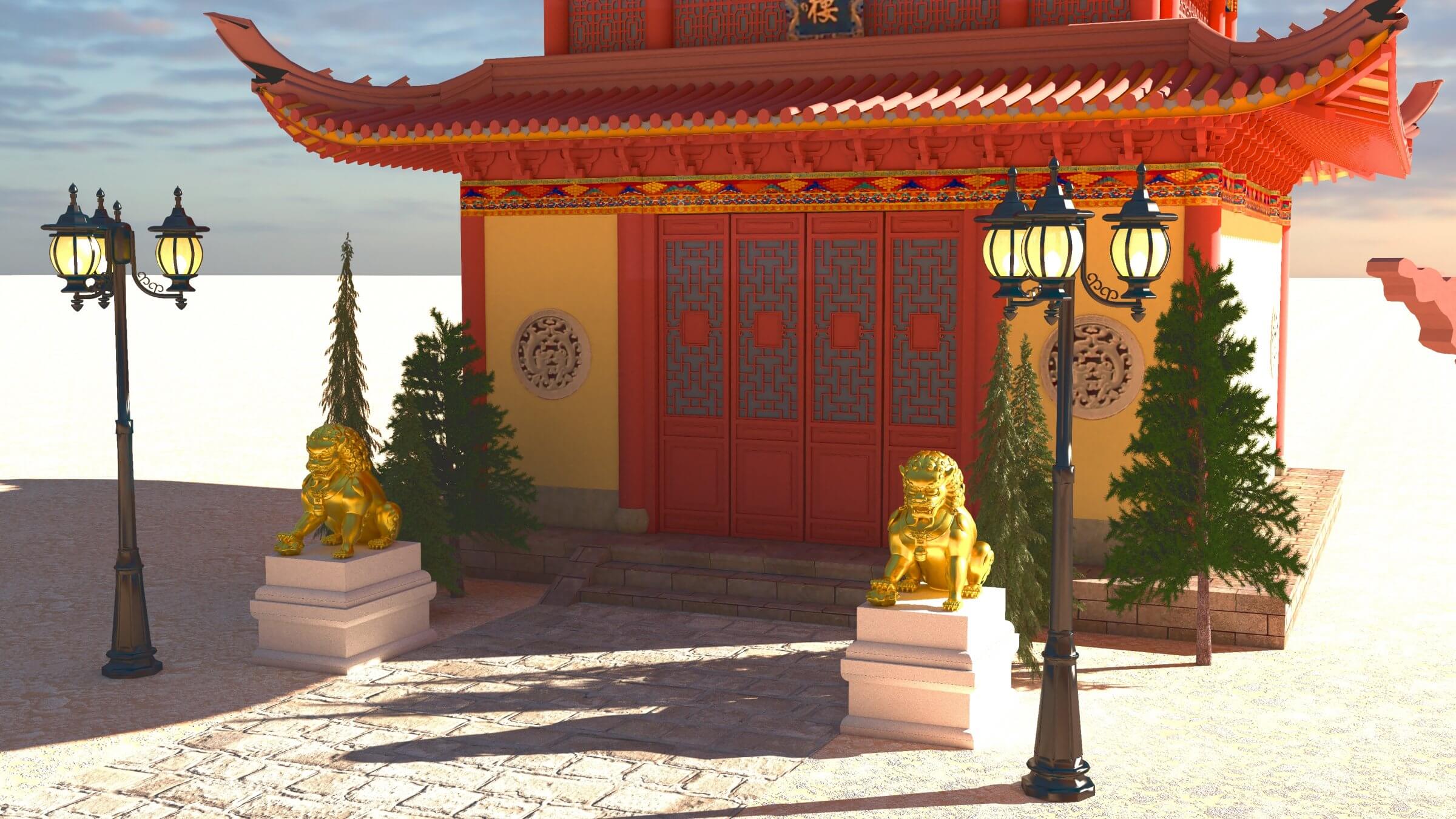 Pagoda Temple 4K - 3D Model by Pictorer