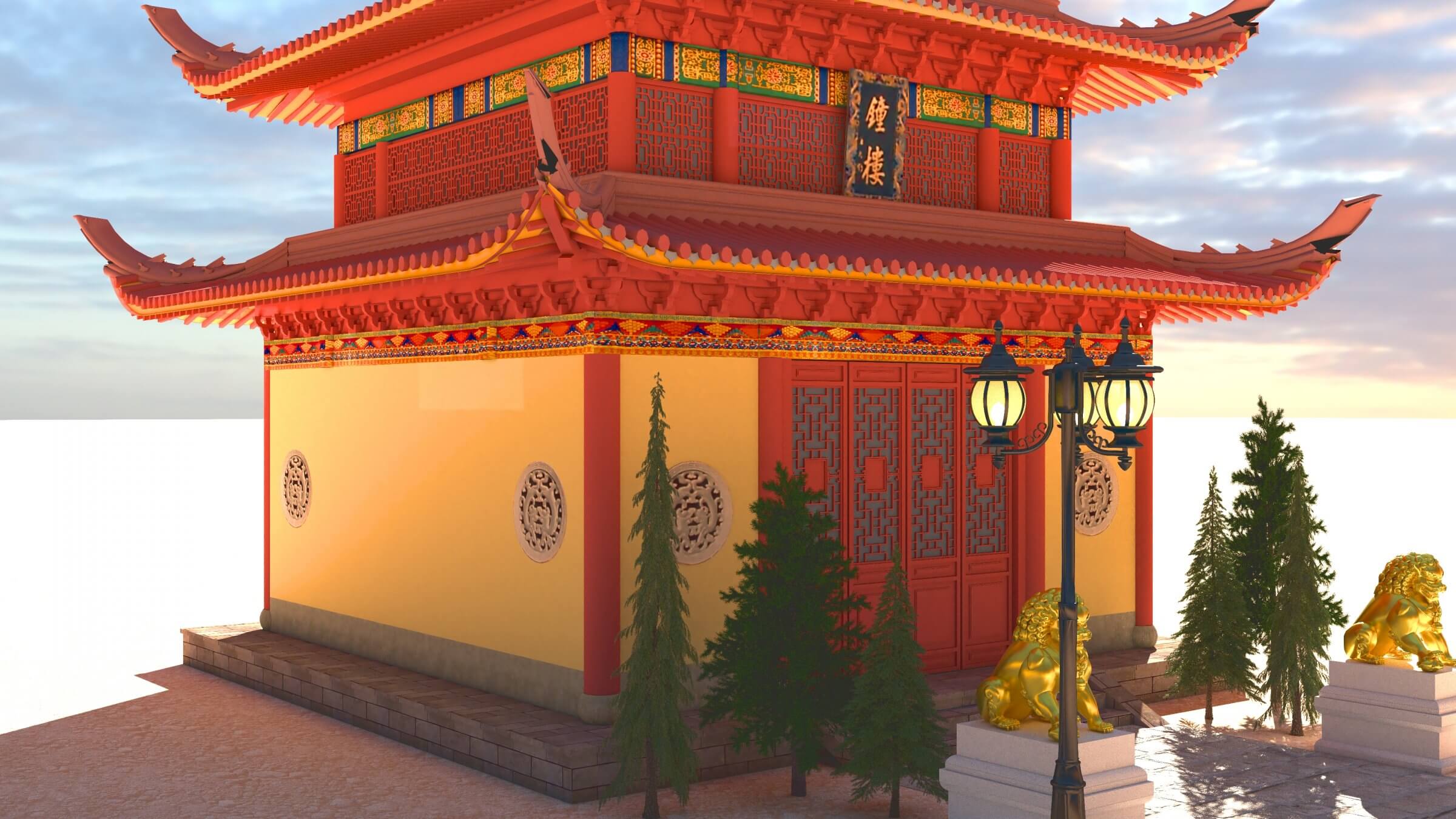 Pagoda Temple 4K - 3D Model by Pictorer