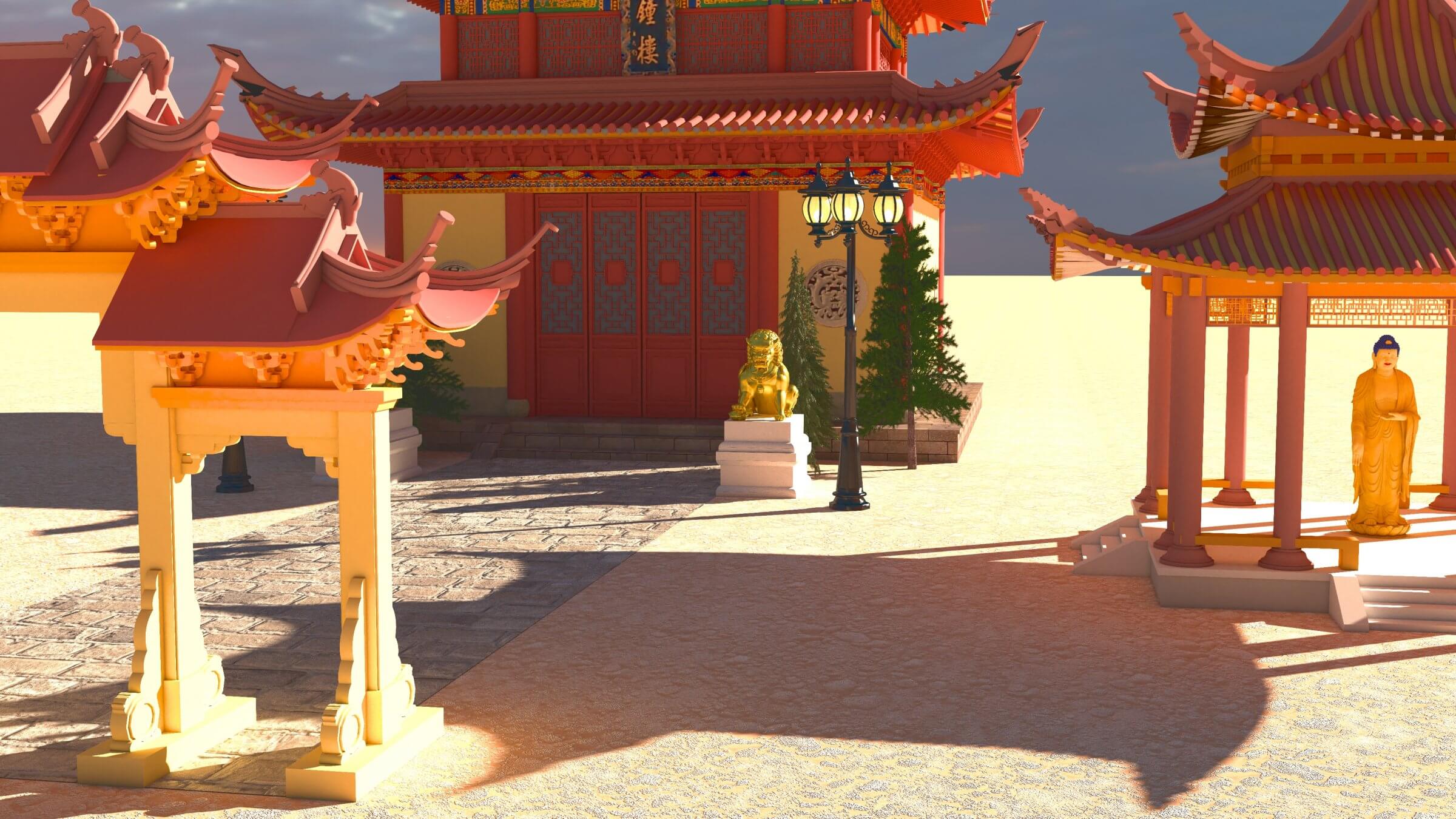 Pagoda Temple - 3D Model by Pictorer