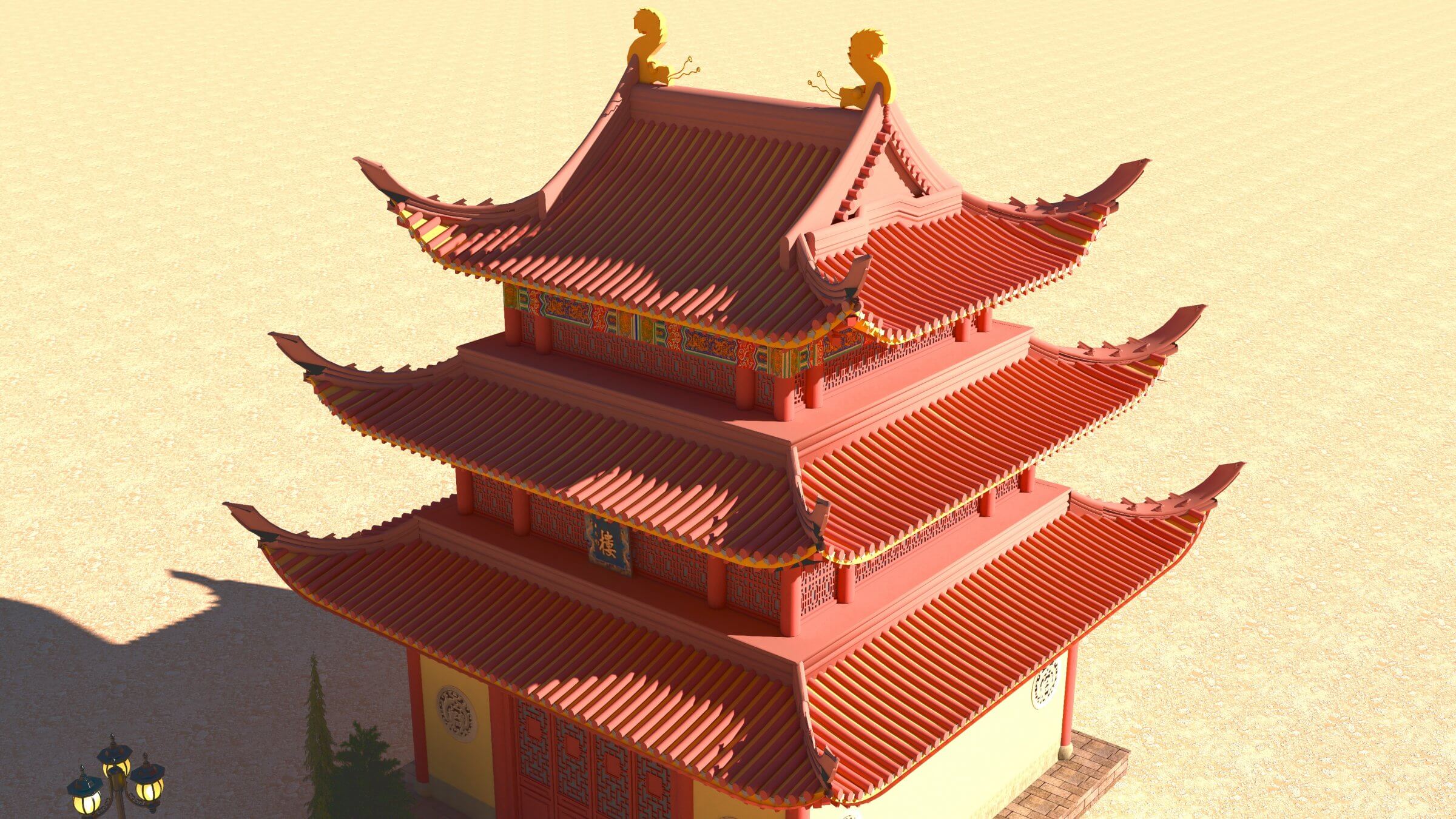 Pagoda Temple 4K - 3D Model by Pictorer