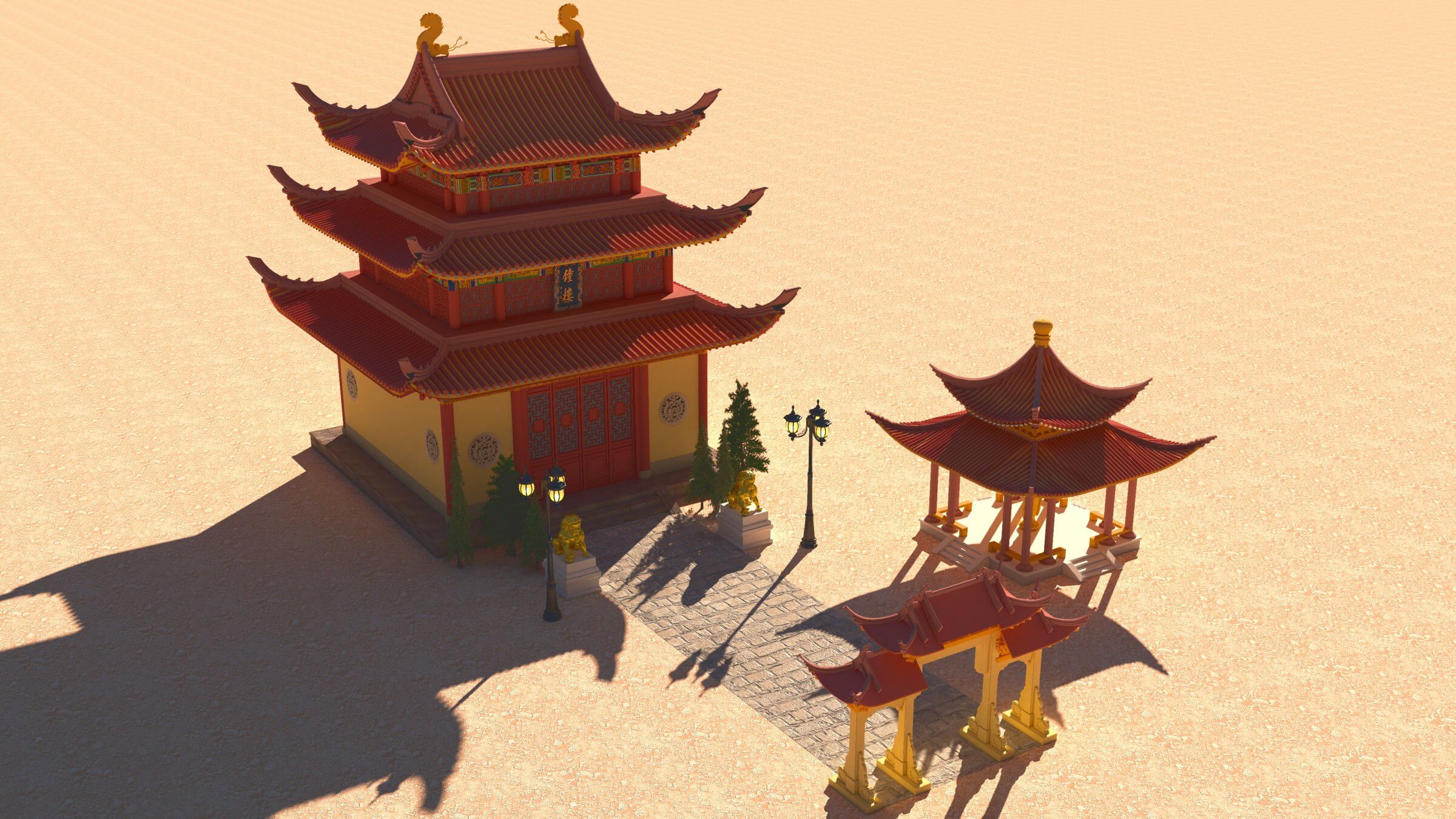 Pagoda Temple 4K - 3D Model by Pictorer