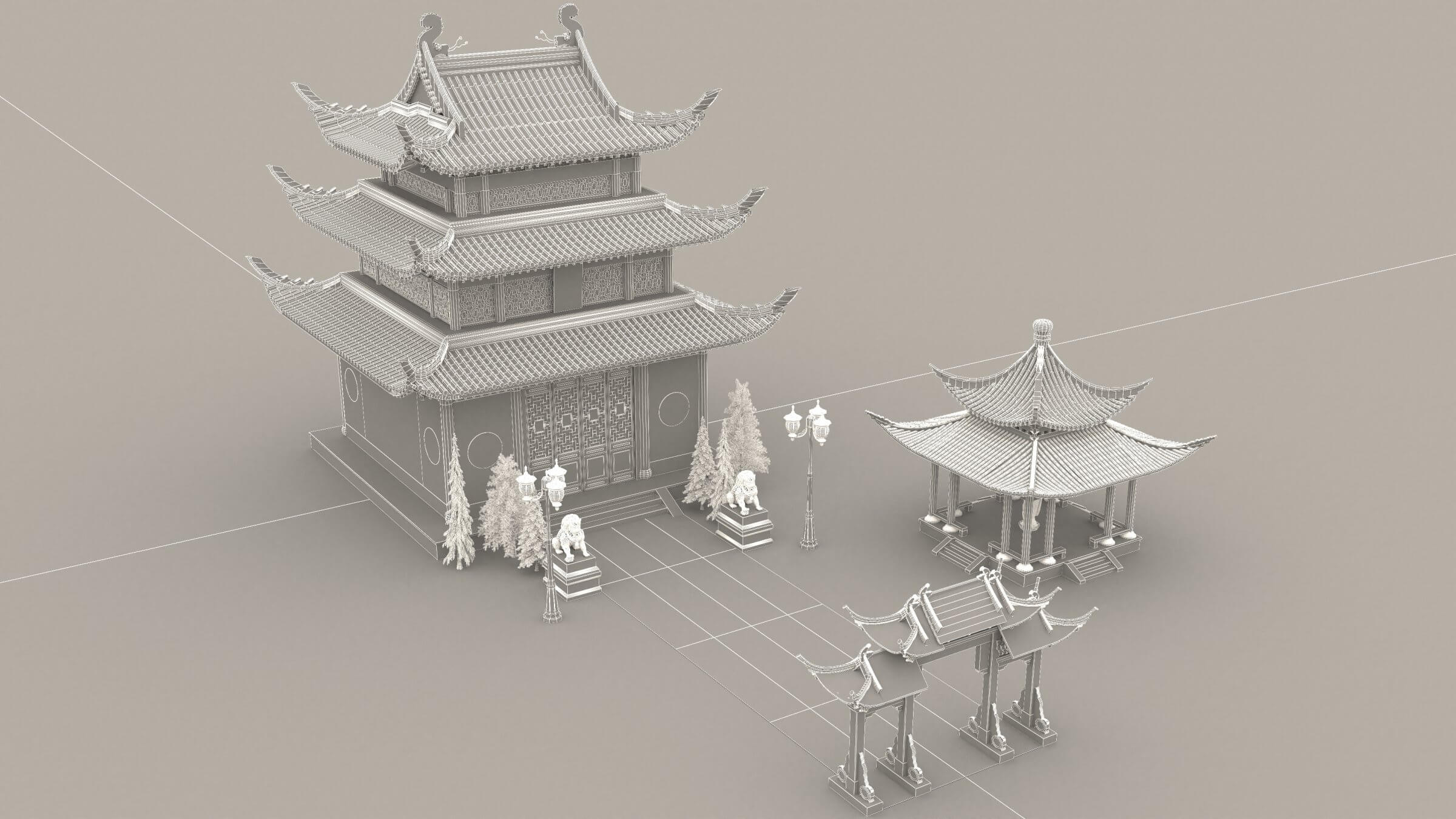 Pagoda Temple 4K - 3D Model by Pictorer