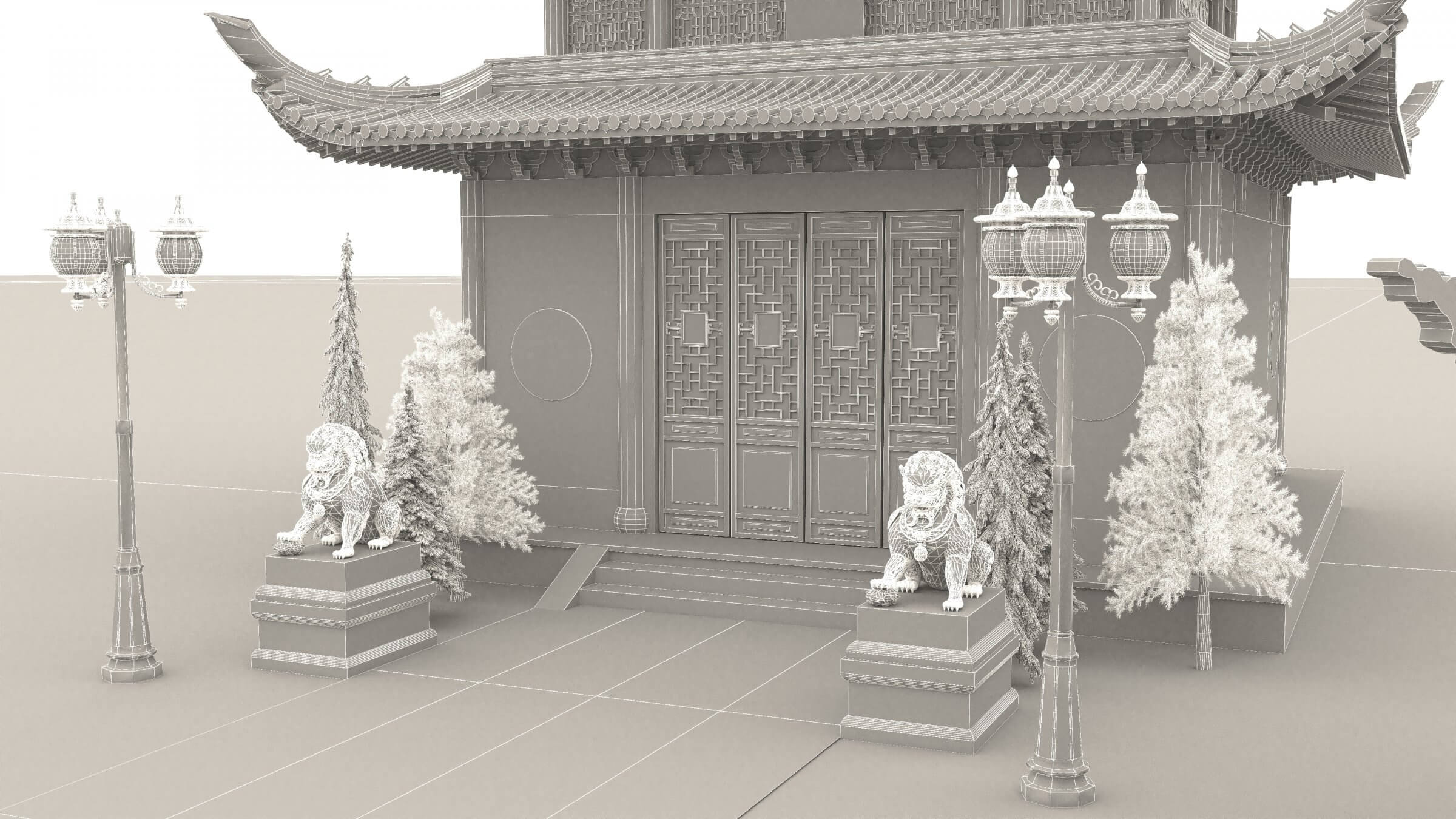 Pagoda Temple 4K - 3D Model by Pictorer
