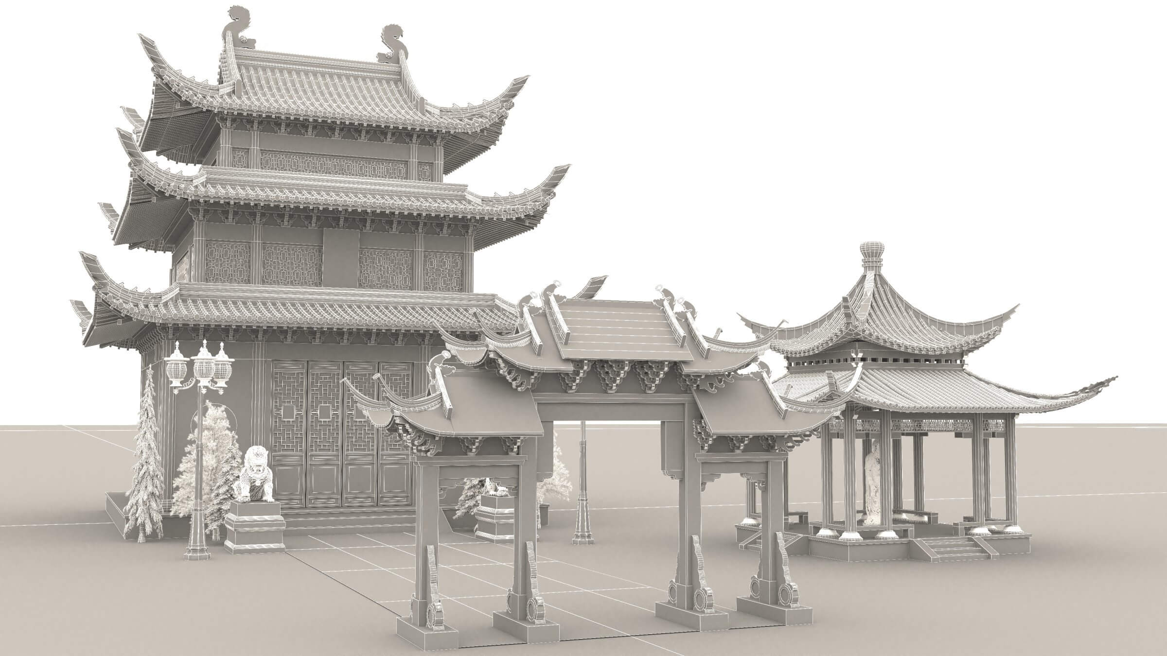 Pagoda Temple 4K - 3D Model by Pictorer