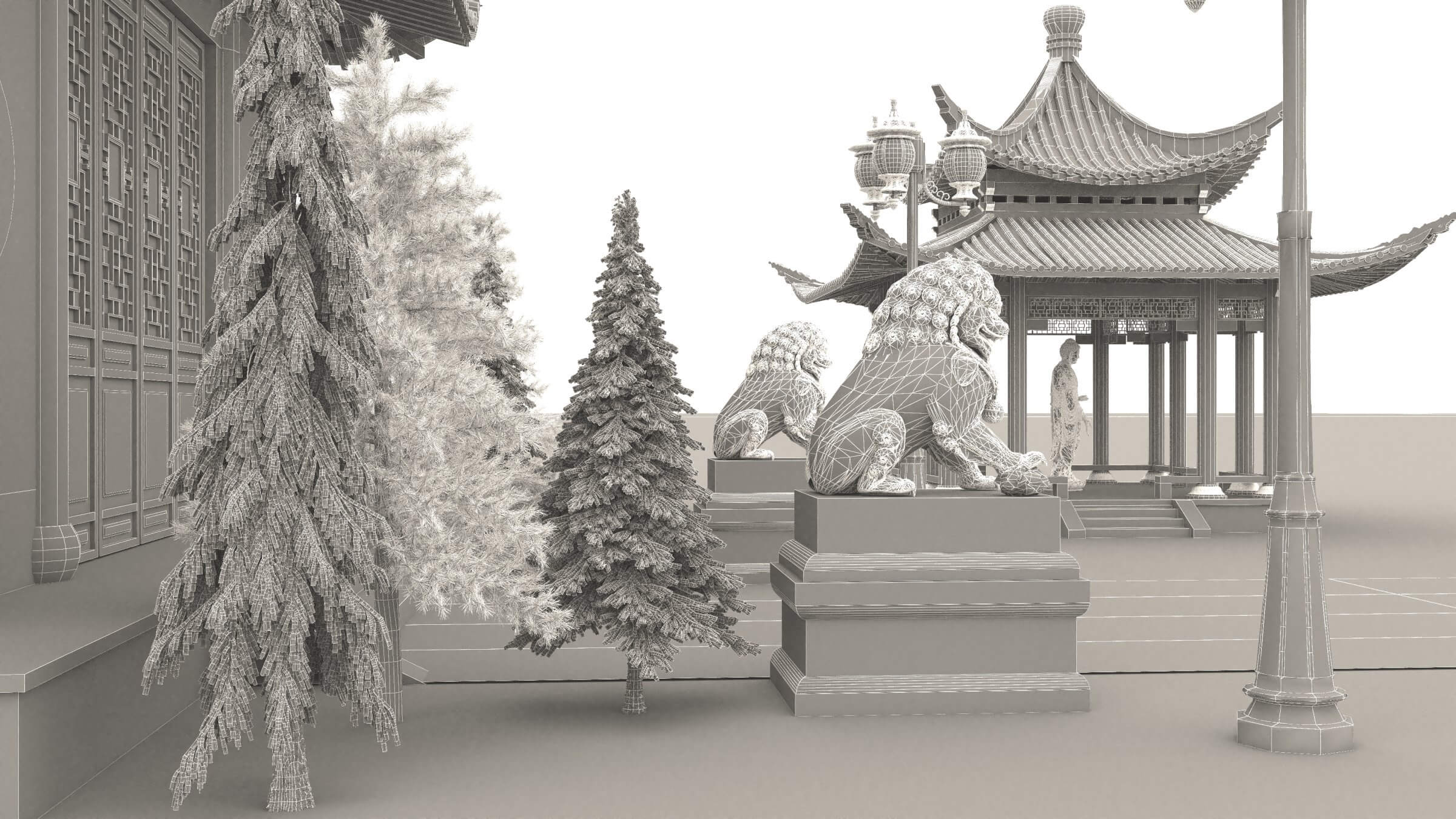 Pagoda Temple - 3D Model by Pictorer