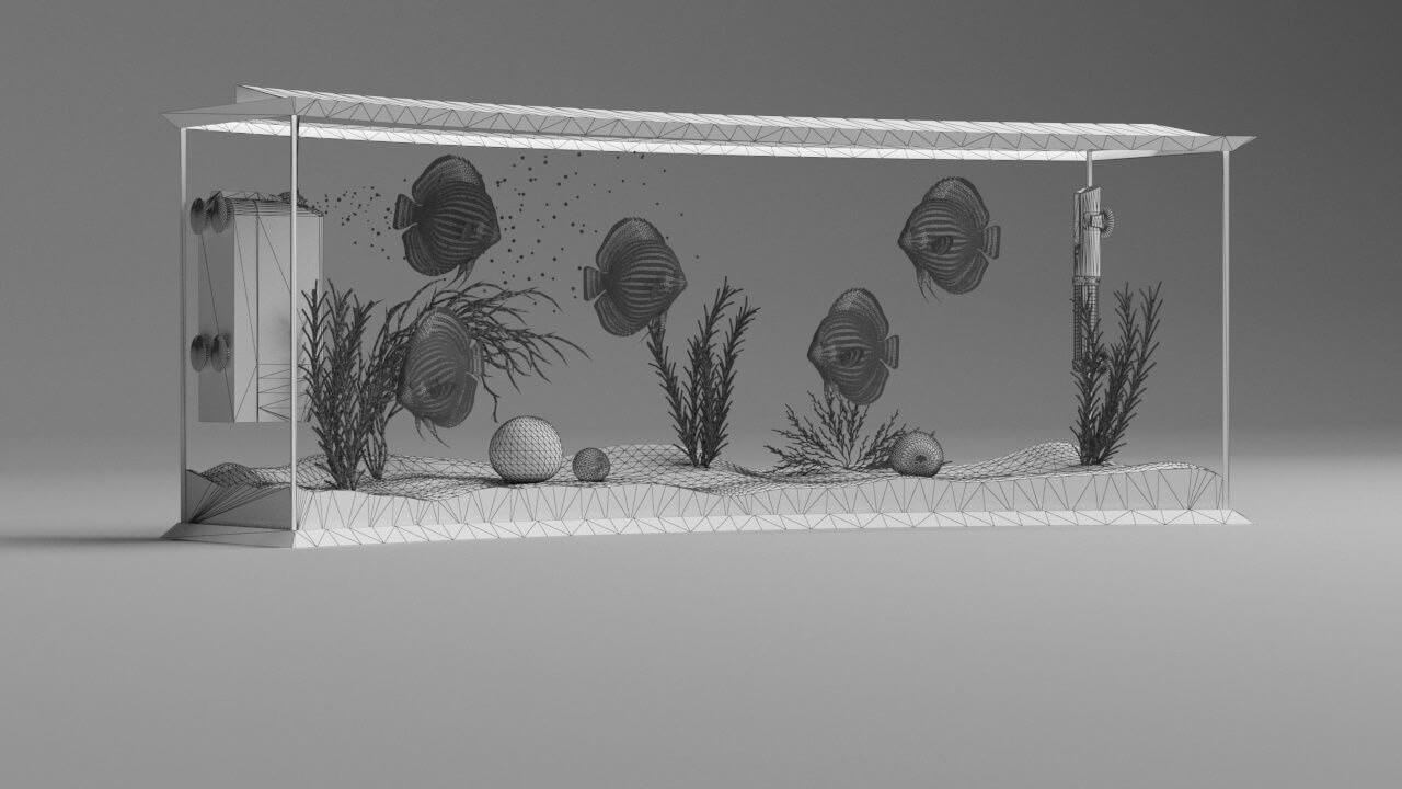 Panoramic Aqua Tank - 3D Model by Pictorer