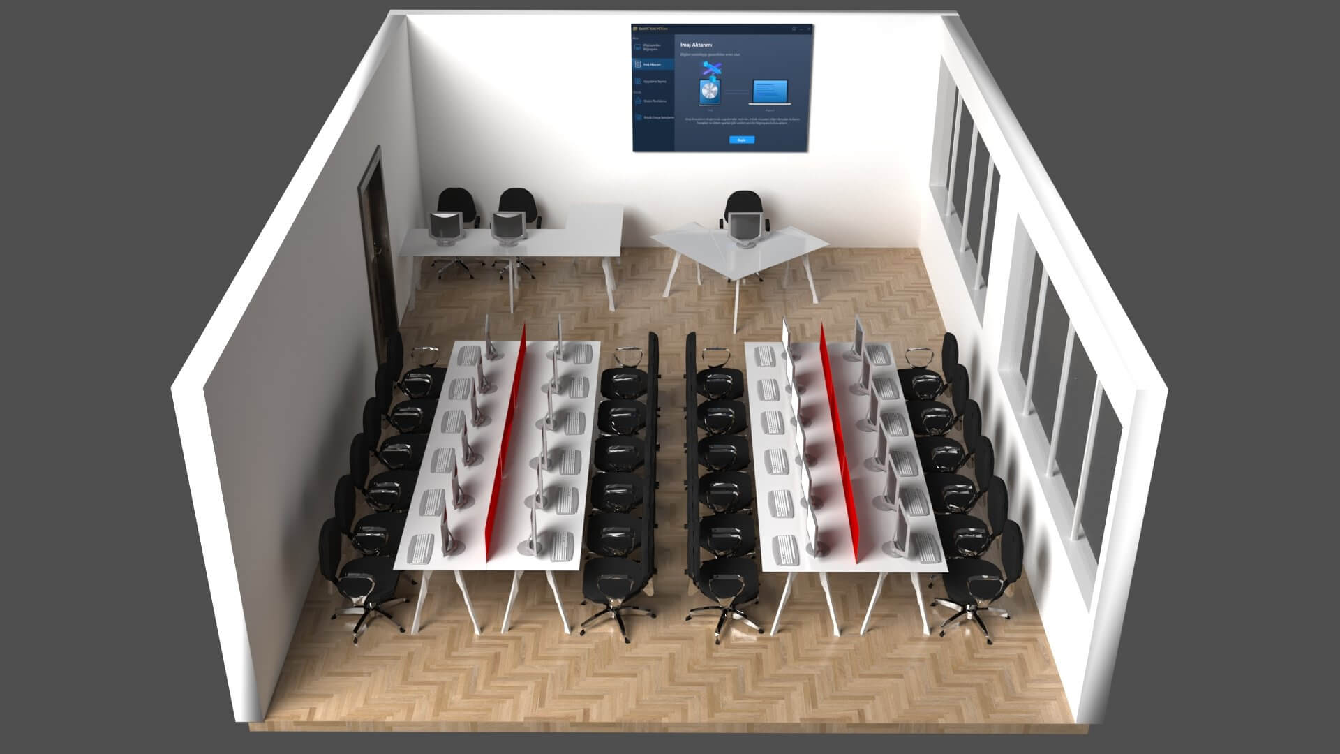 PC Training Classroom - 3D Model by Pictorer