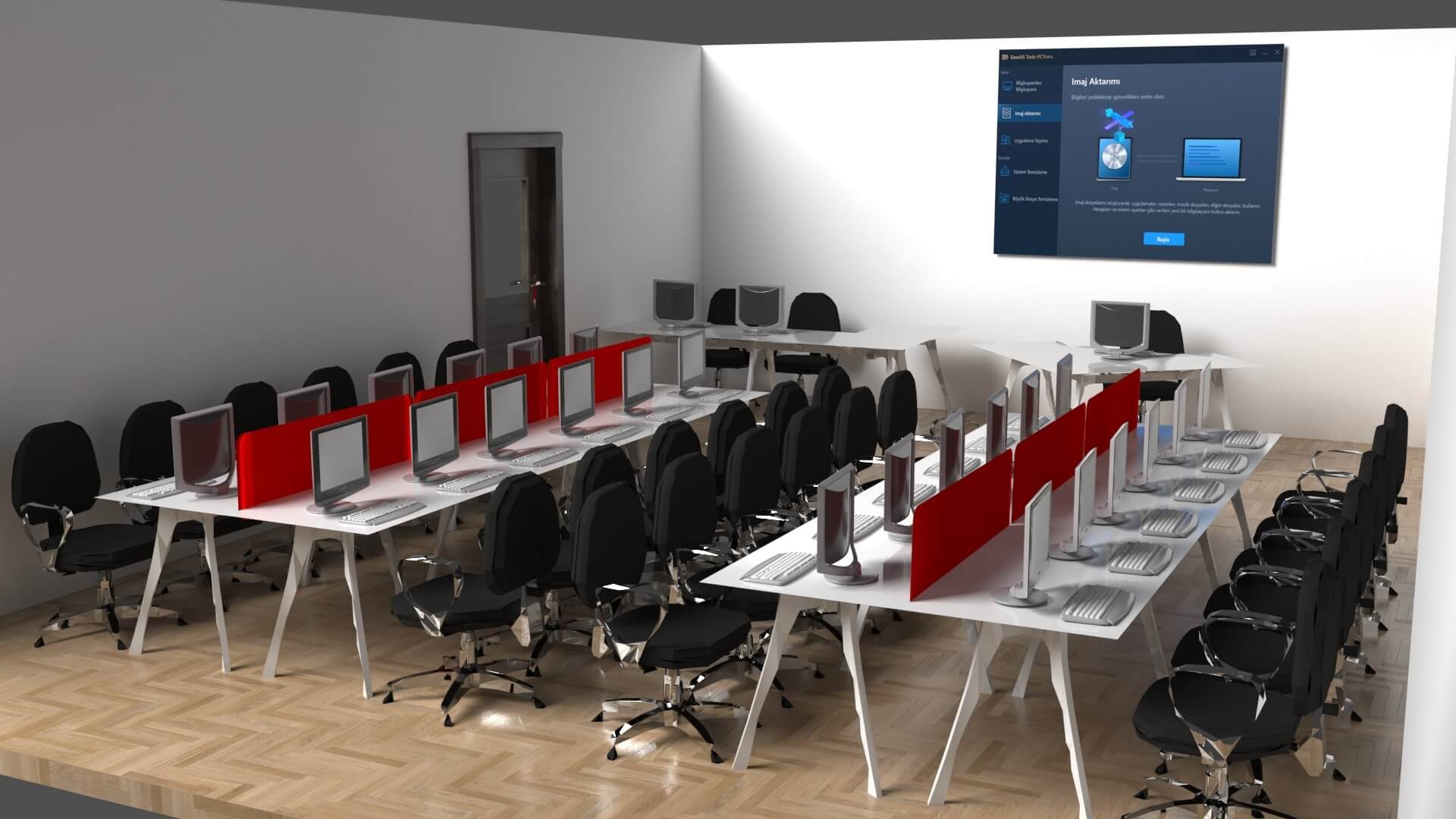 PC Training Classroom - 3D Model by Pictorer