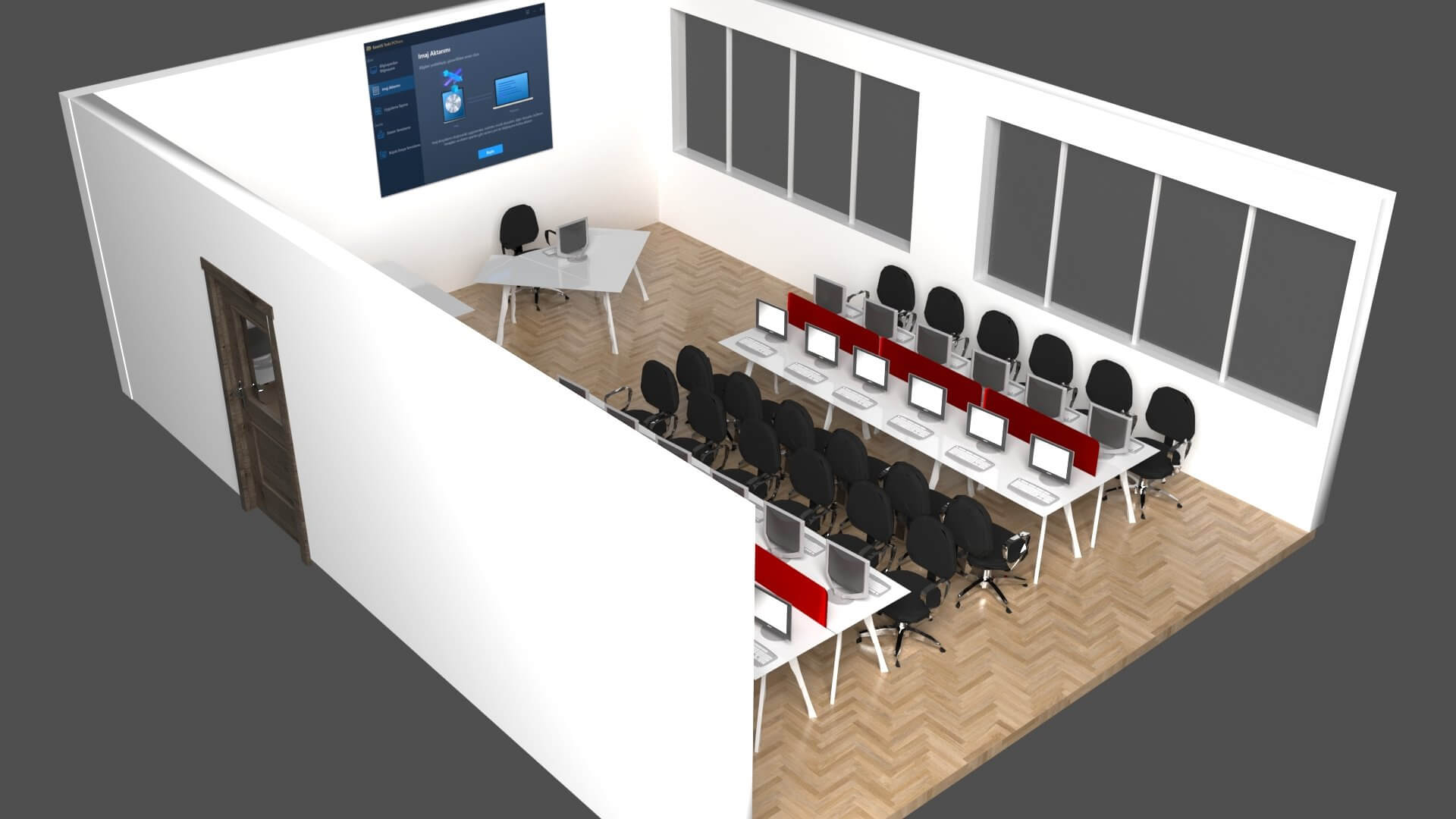 PC Training Classroom - 3D Model by Pictorer