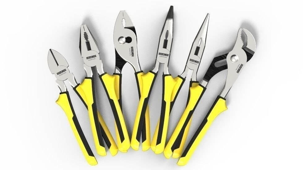 Plier Set - 6 Pieces 3D Model by Pictorer