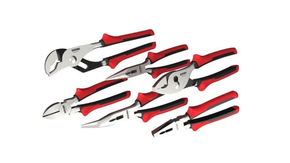 Plier Set - 6 Pieces 3D Model by Pictorer