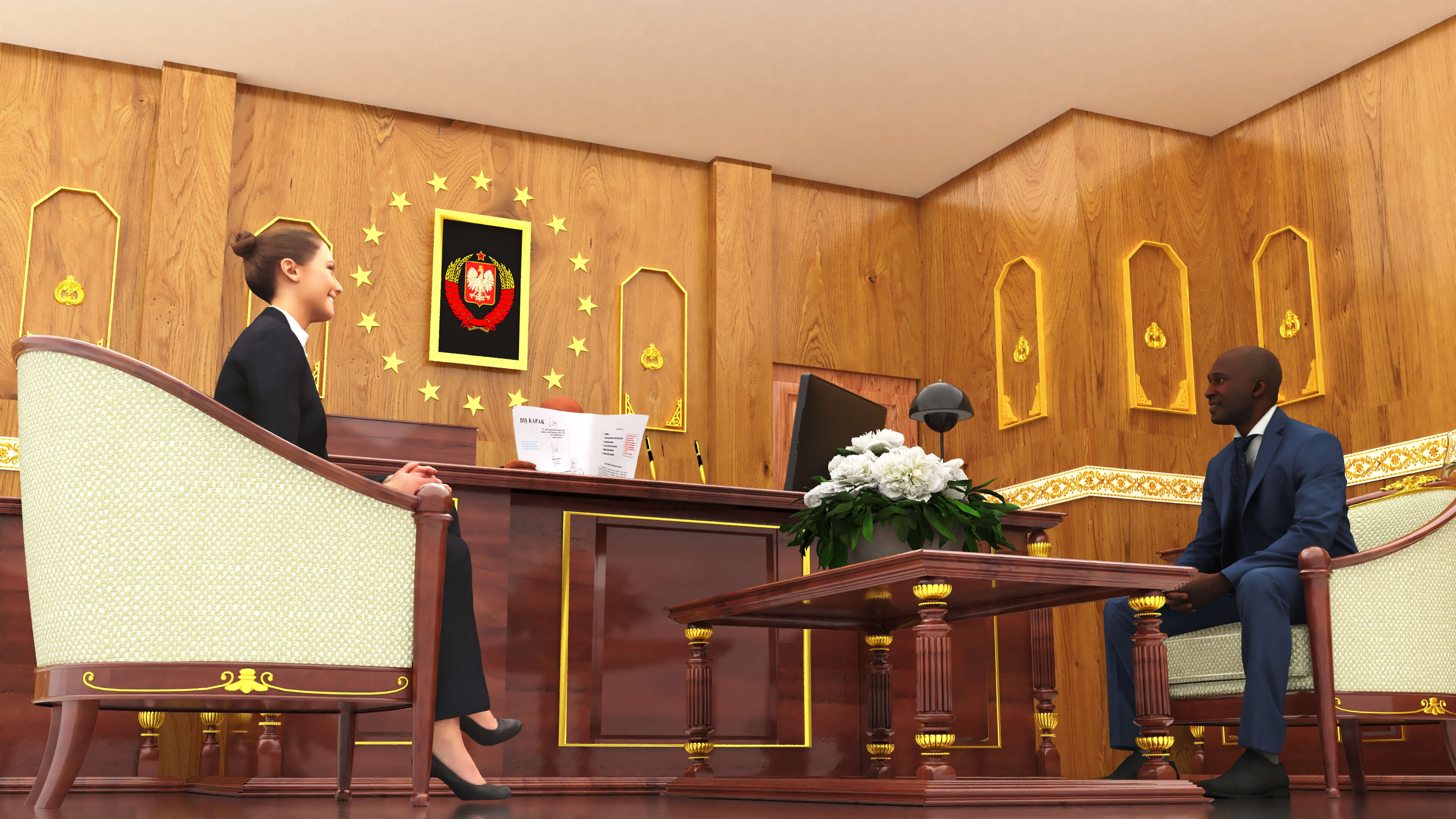 President Office 4K - 3D Model by Pictorer