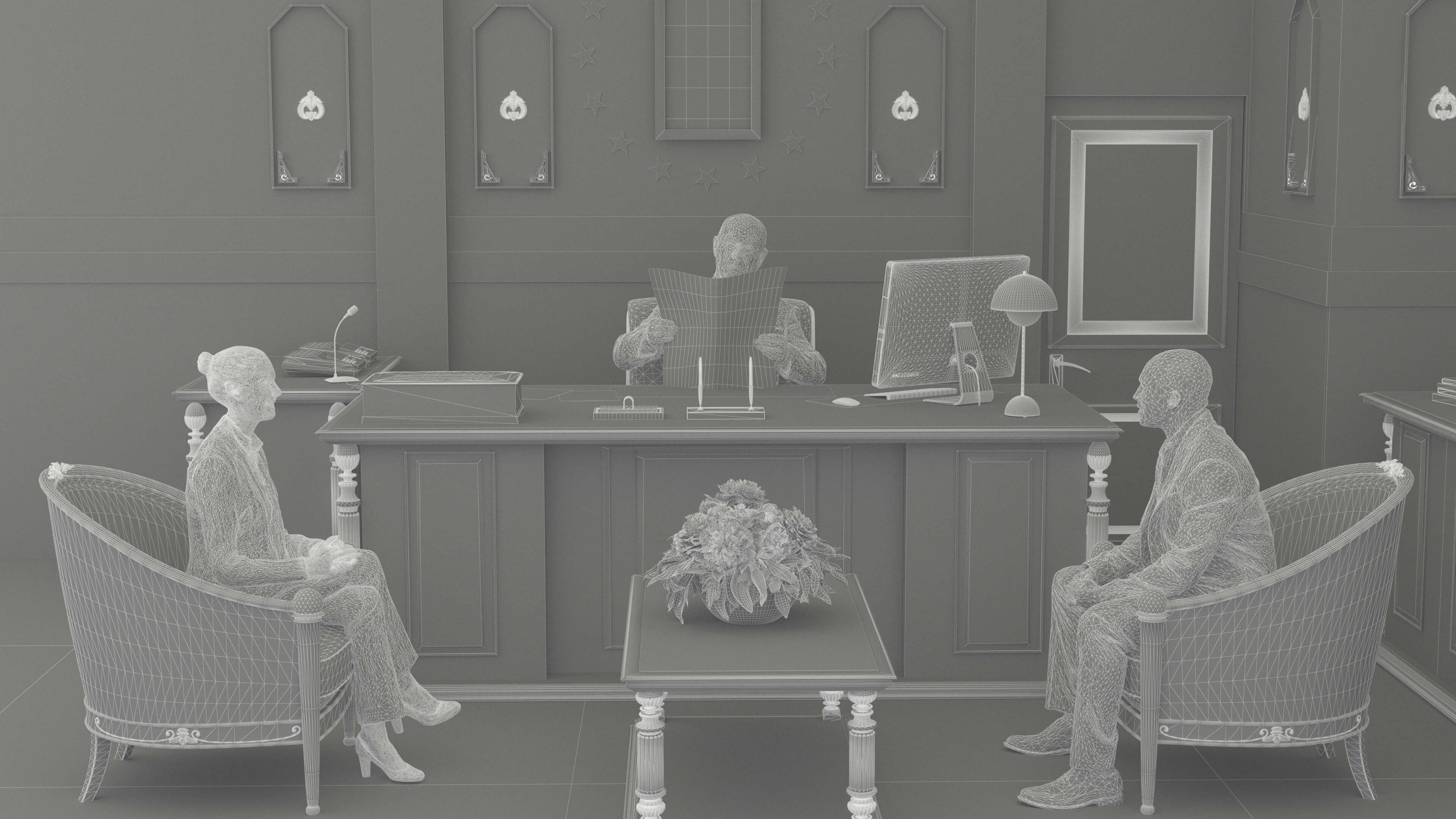 President Office 4K - 3D Model by Pictorer