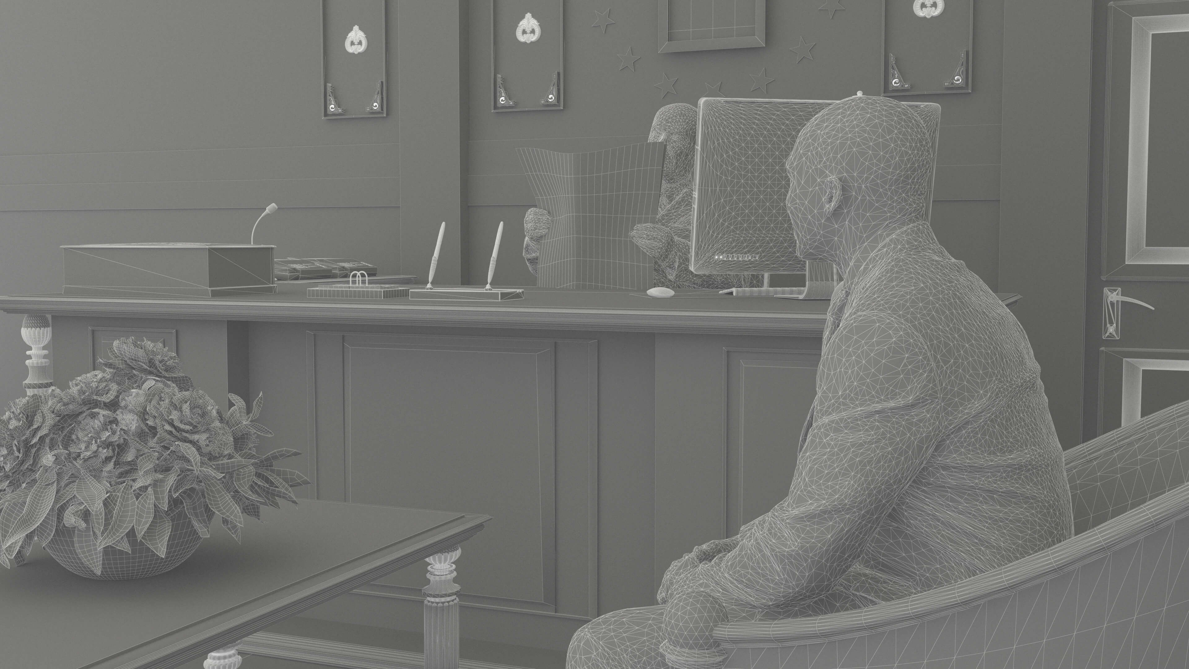 President Office 4K - 3D Model by Pictorer