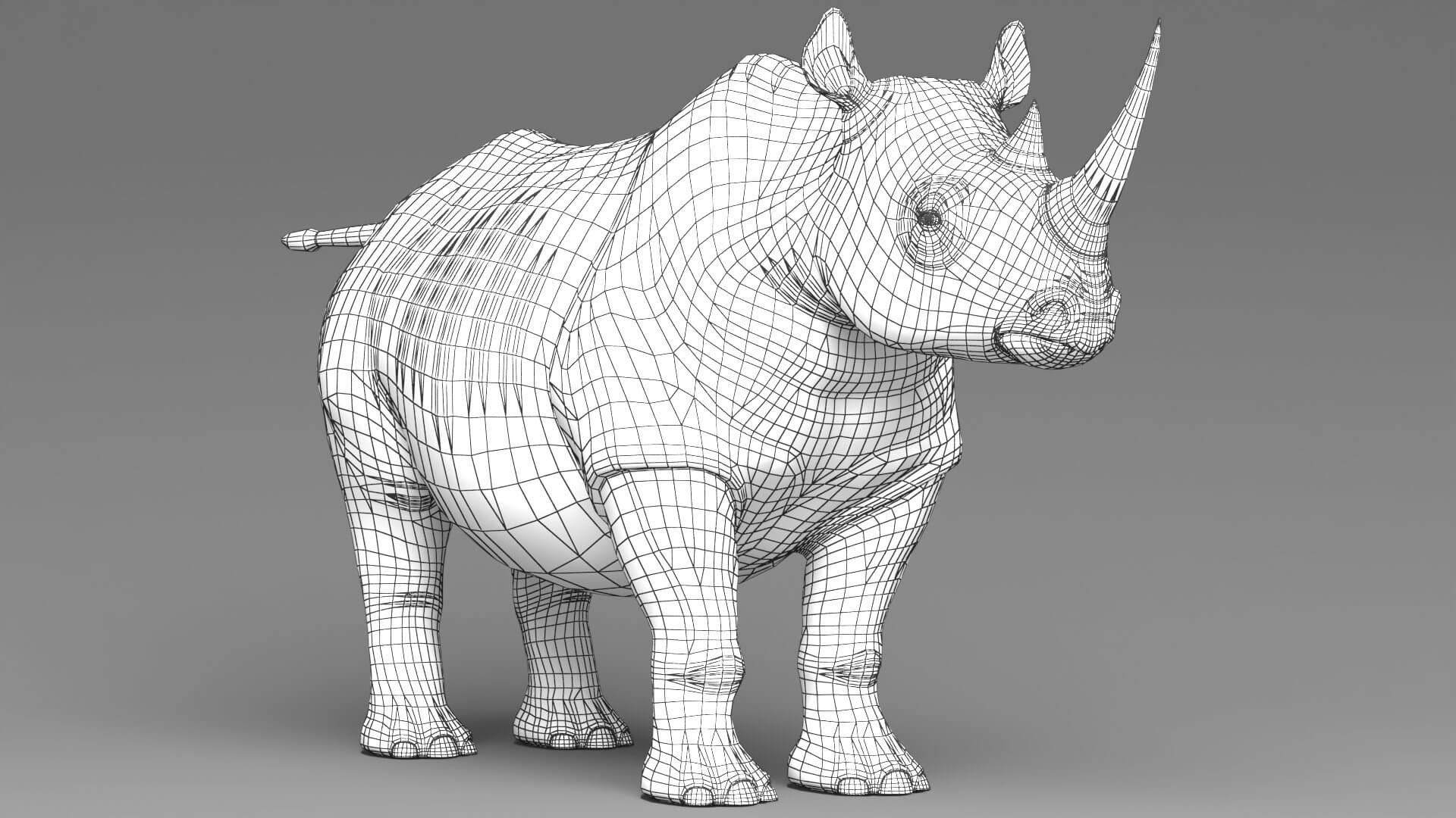 African Rhino - 3D Model by Pictorer