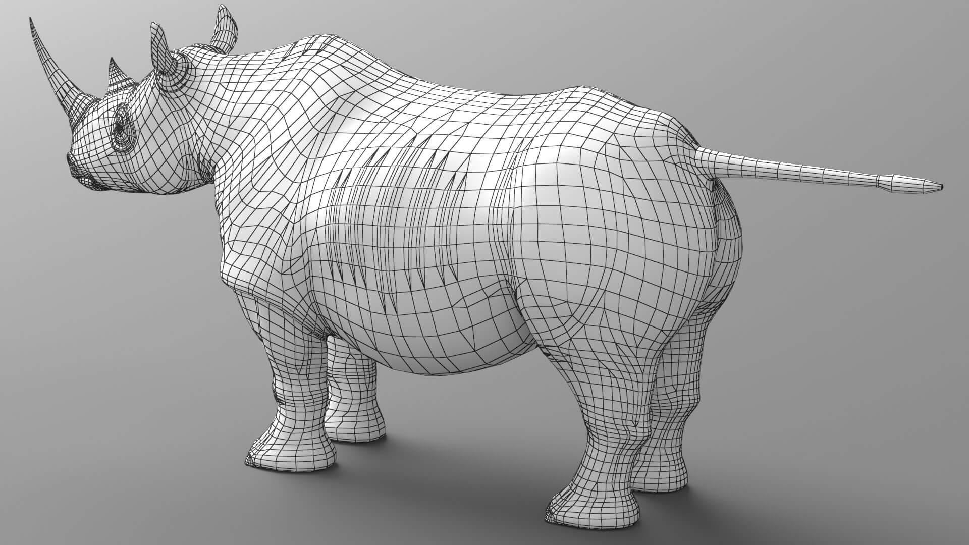 African Rhino - 3D Model by Pictorer
