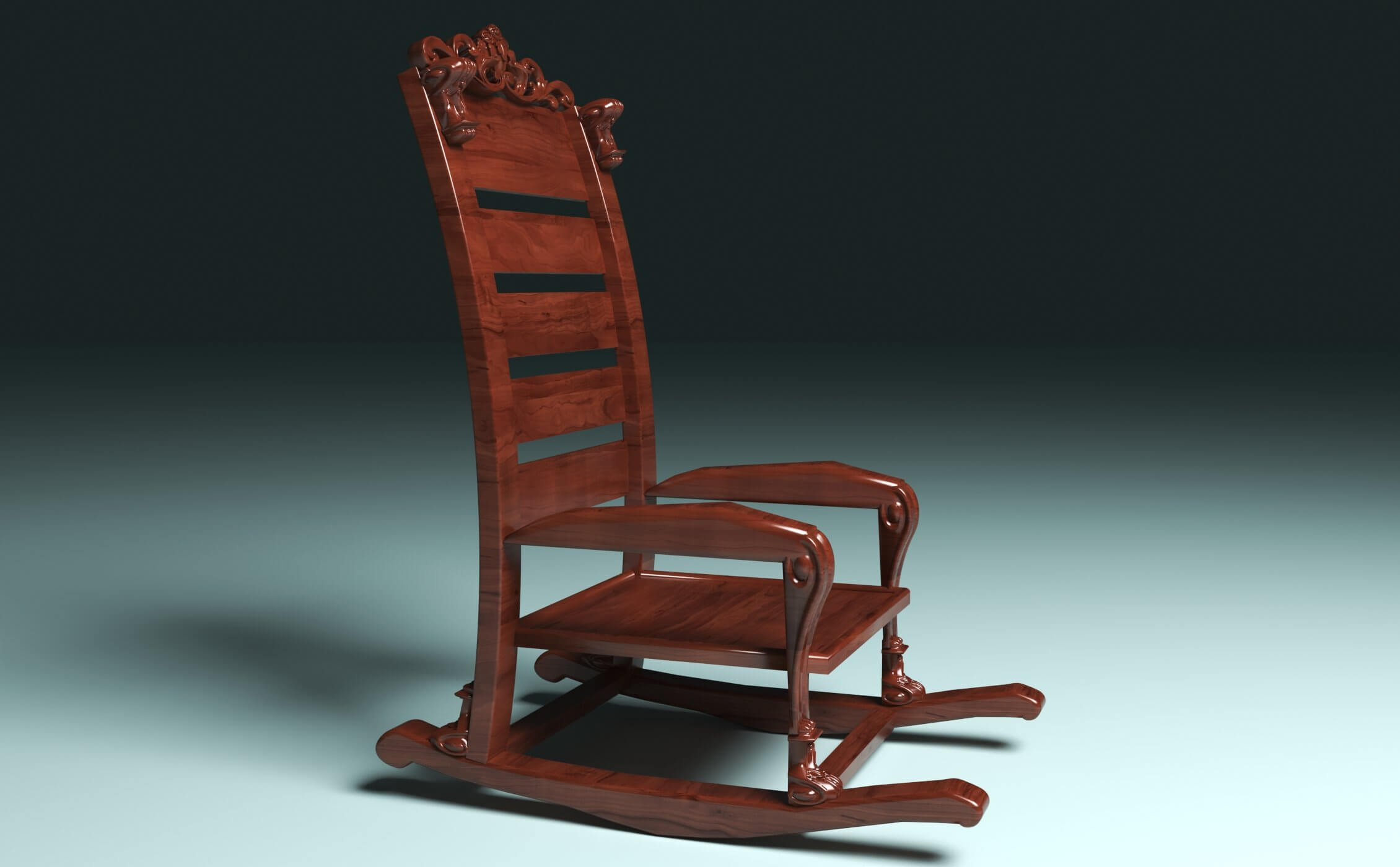 Rocking Chair 2 - 3D Model by Pictorer