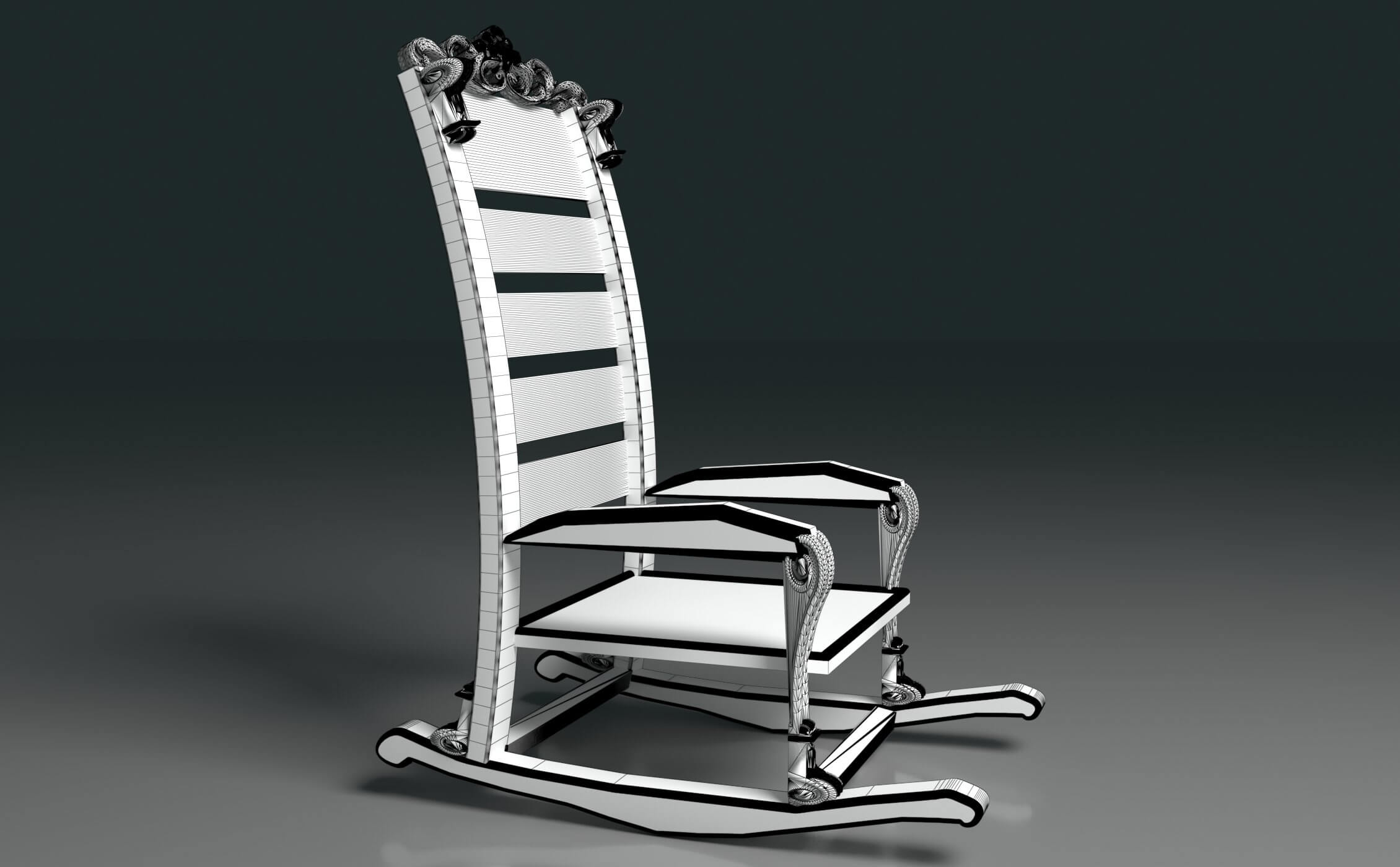 Rocking Chair 2 - 3D Model by Pictorer