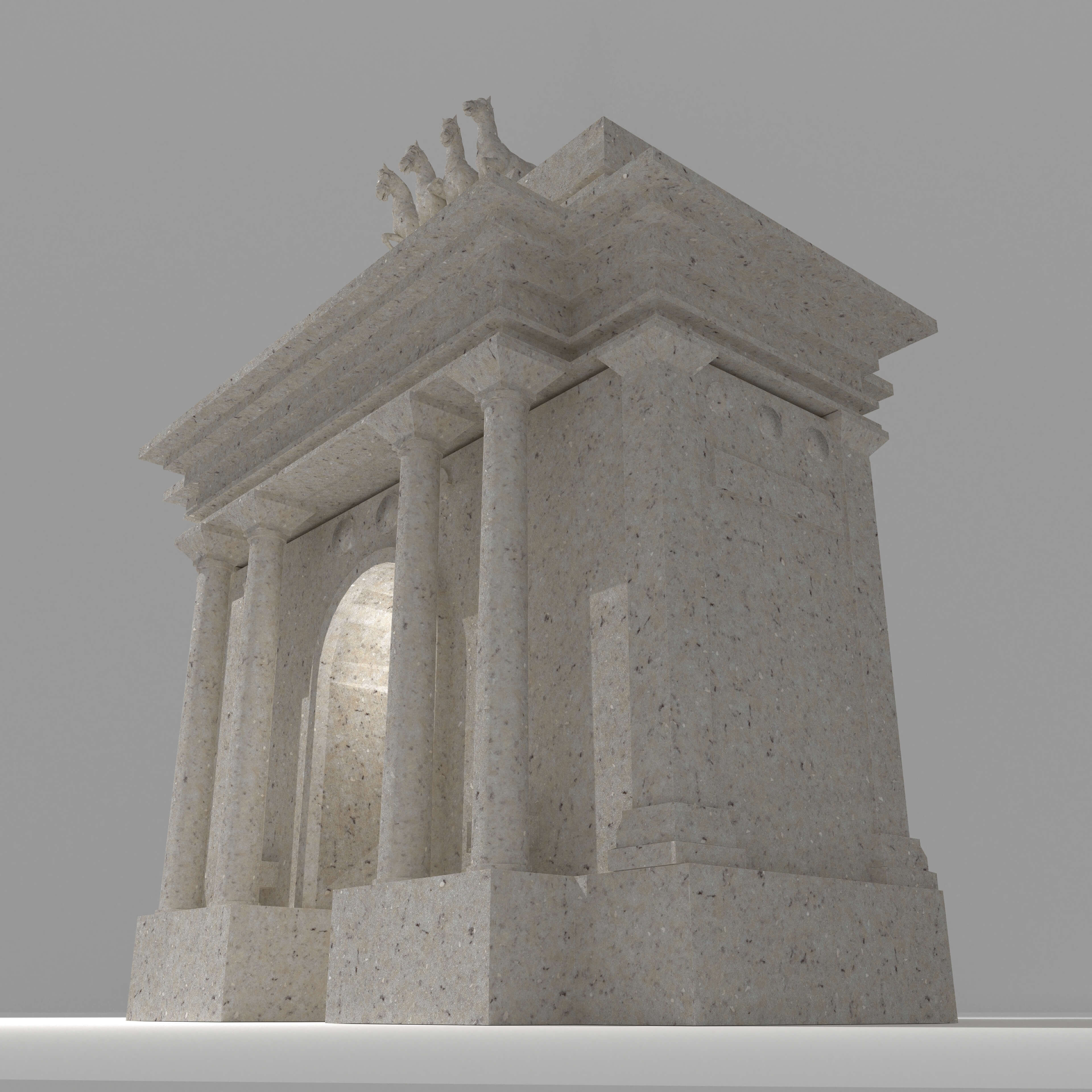 Roman Monument 4K - 3D Model by Pictorer