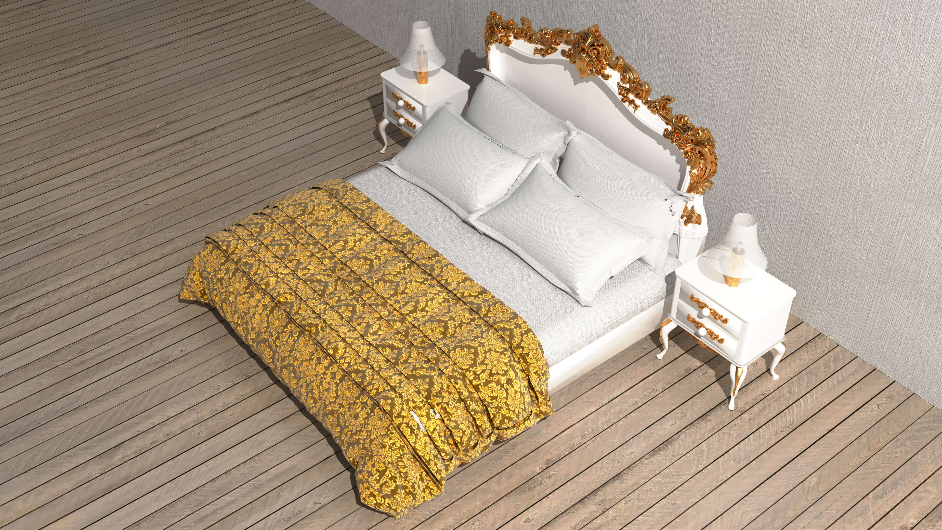 Royal Bed 8K - 3D Model by Pictorer