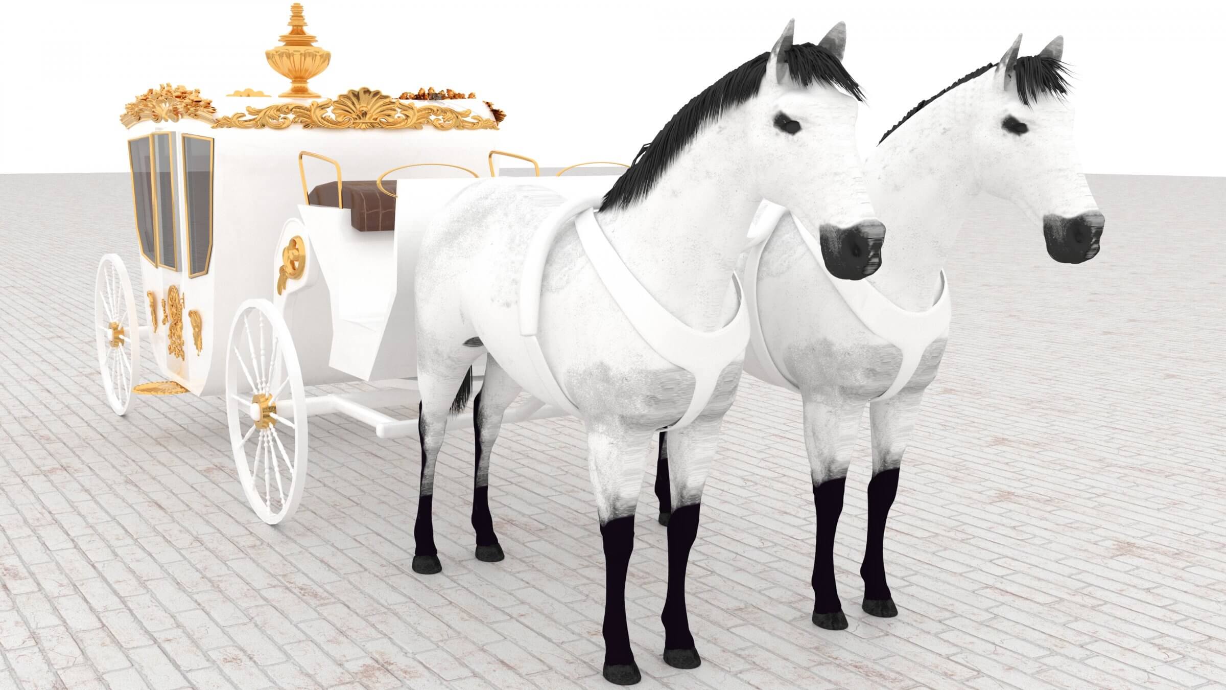 Royal Carriage 4K - 3D Model by Pictorer