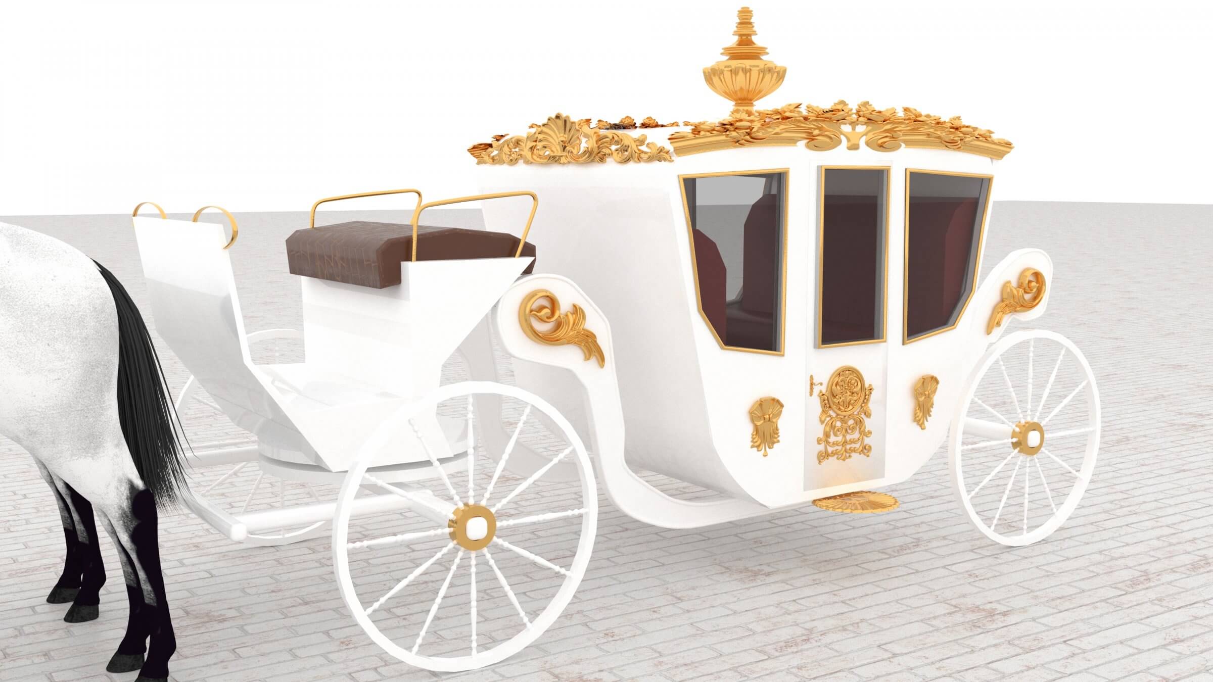 Royal Carriage 4K - 3D Model by Pictorer