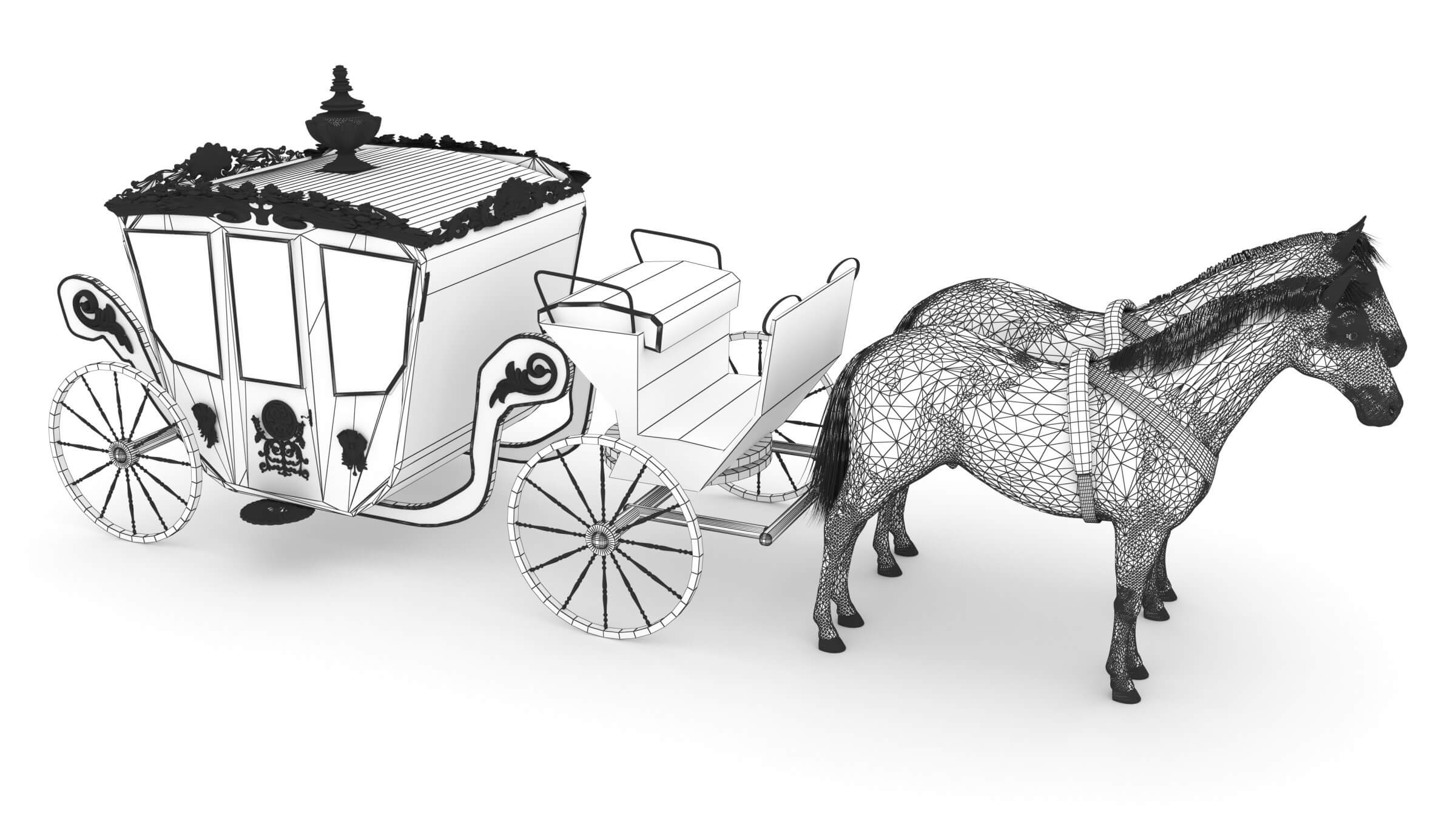 Royal Carriage 4K - 3D Model by Pictorer