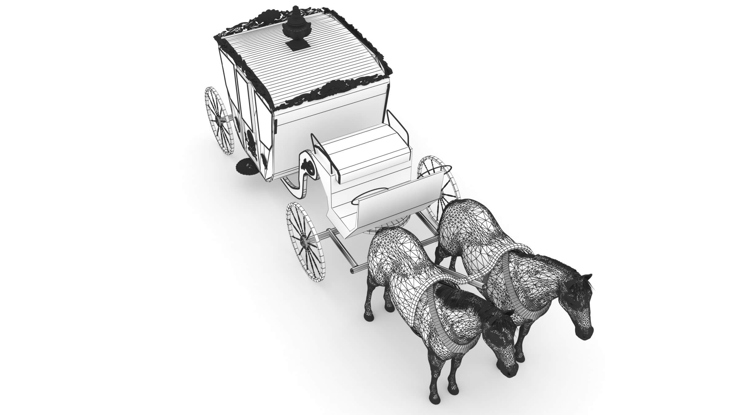 Royal Carriage 4K - 3D Model by Pictorer