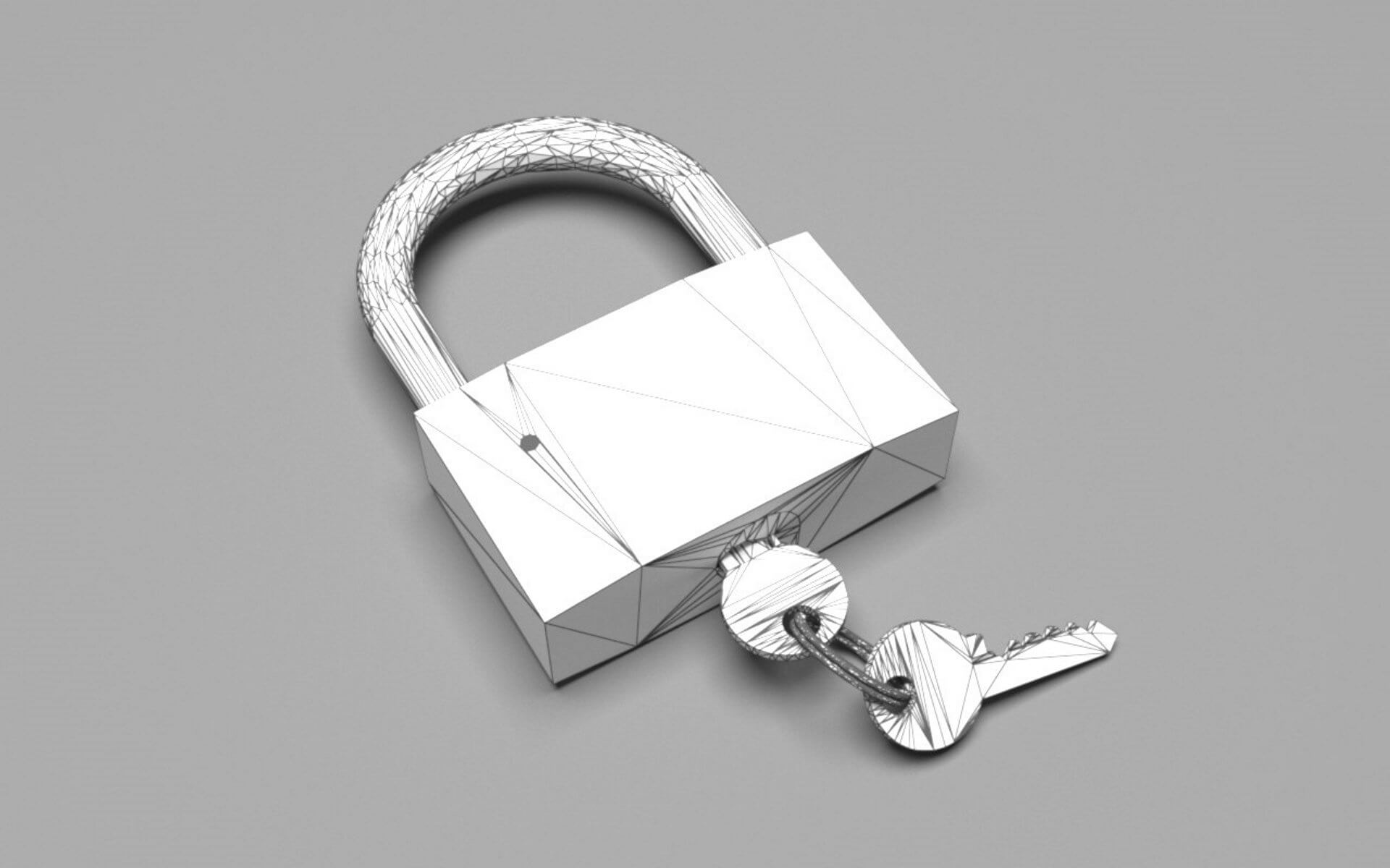 Safety Padlock - 3D Model by Pictorer