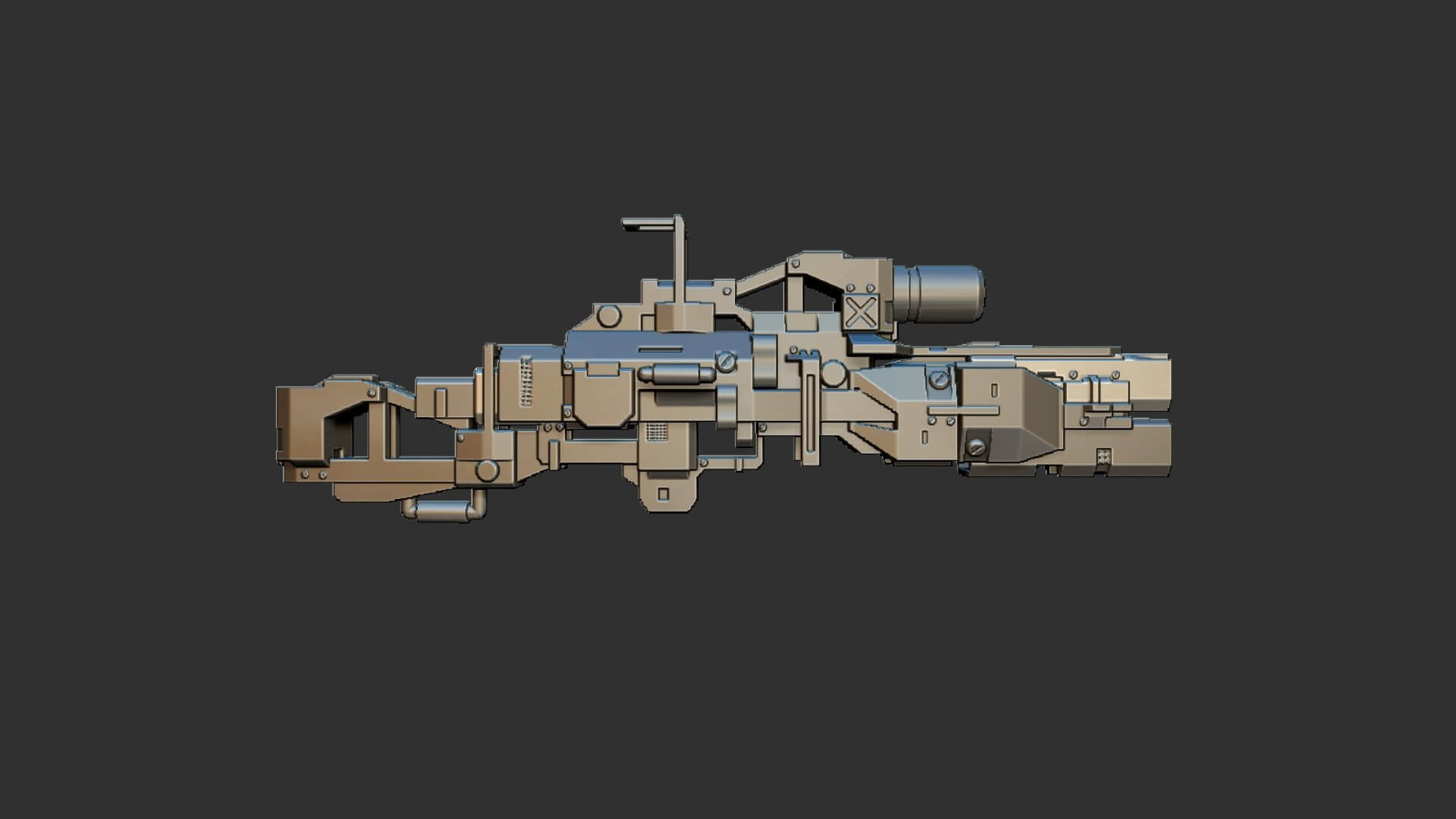 Sci-Fi Rifle 3D Model by Pictorer