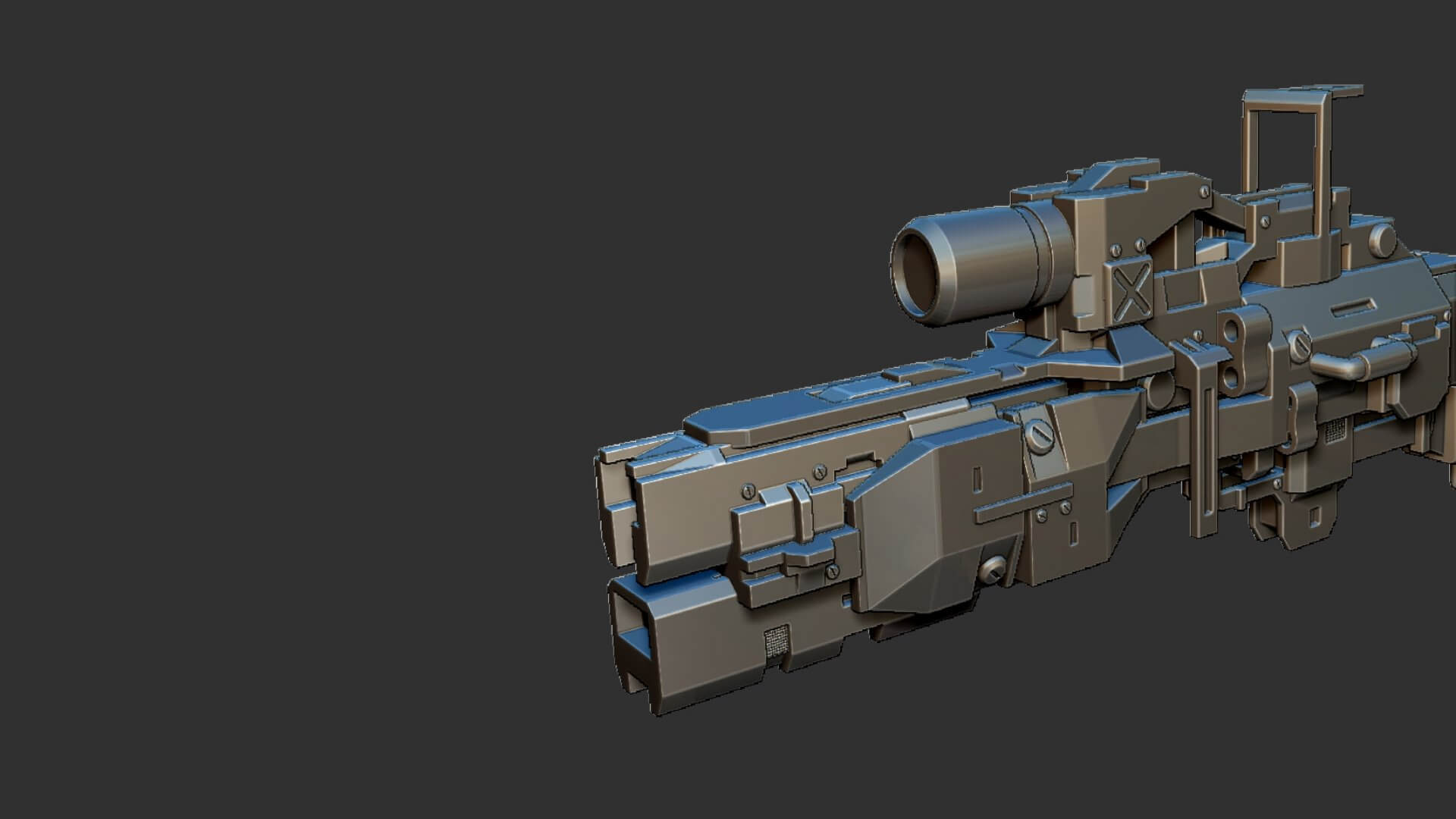 Sci-Fi Rifle 3D Model by Pictorer