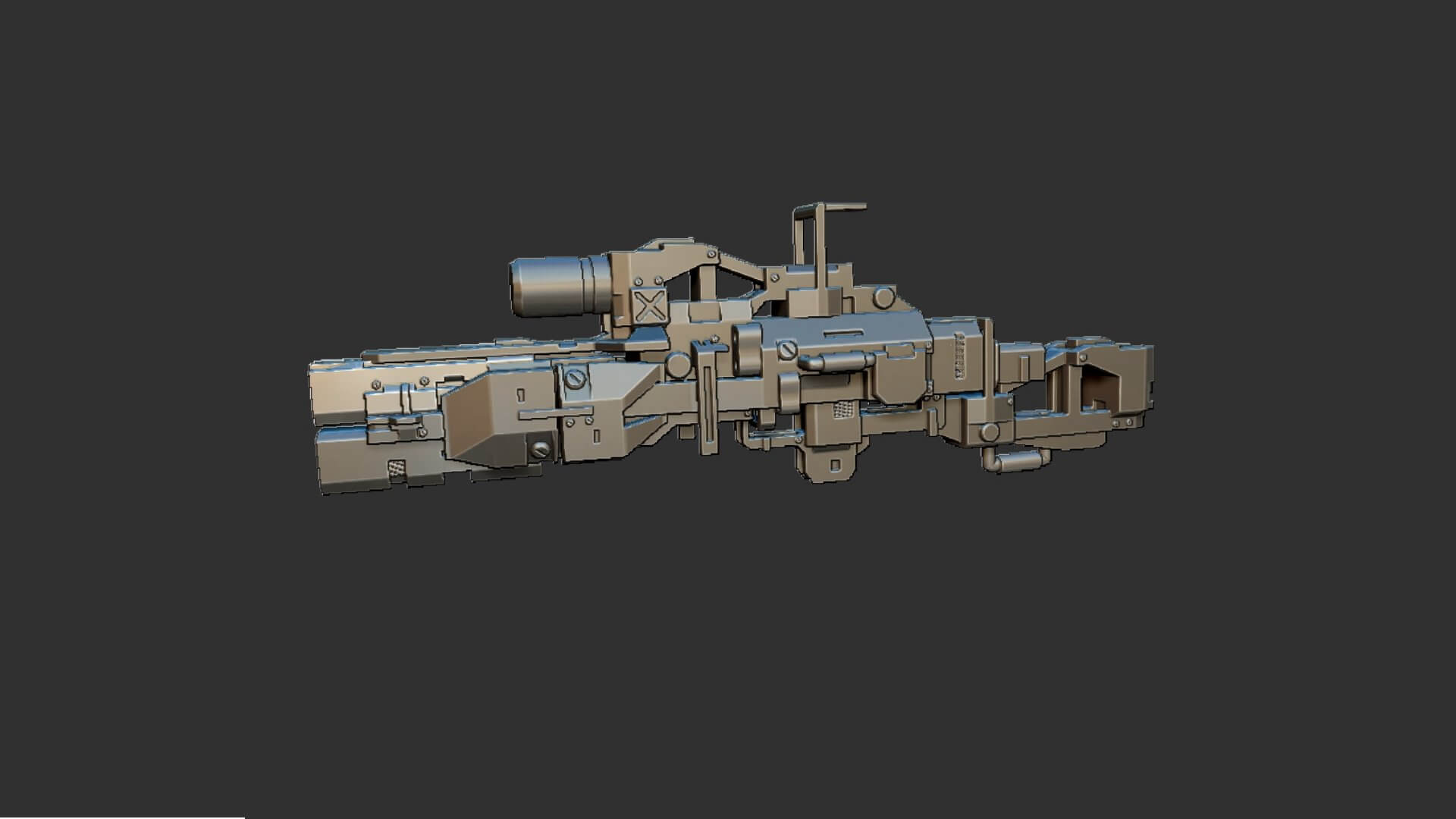 Sci-Fi Rifle 3D Model by Pictorer