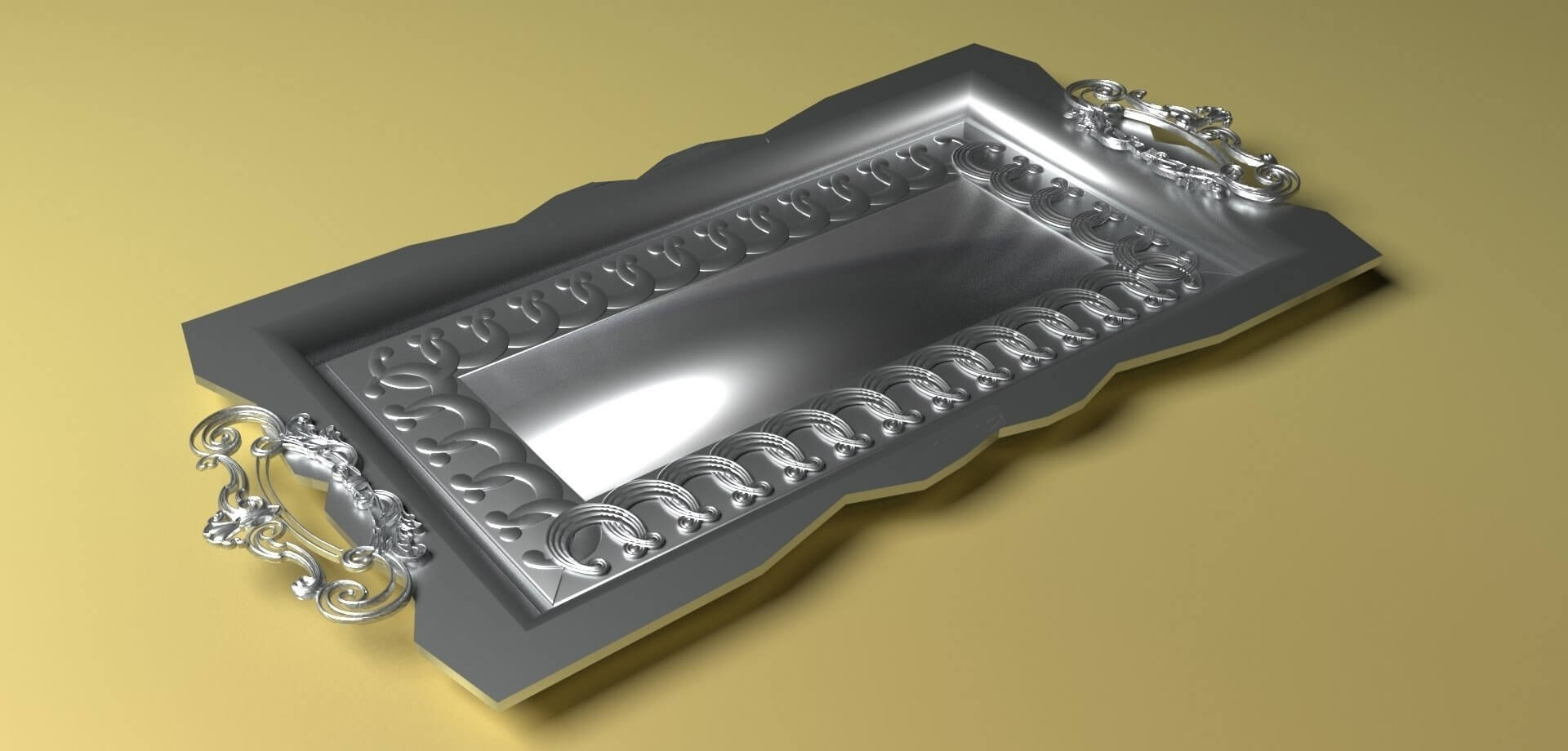 Service Tray - 3D Model by Pictorer