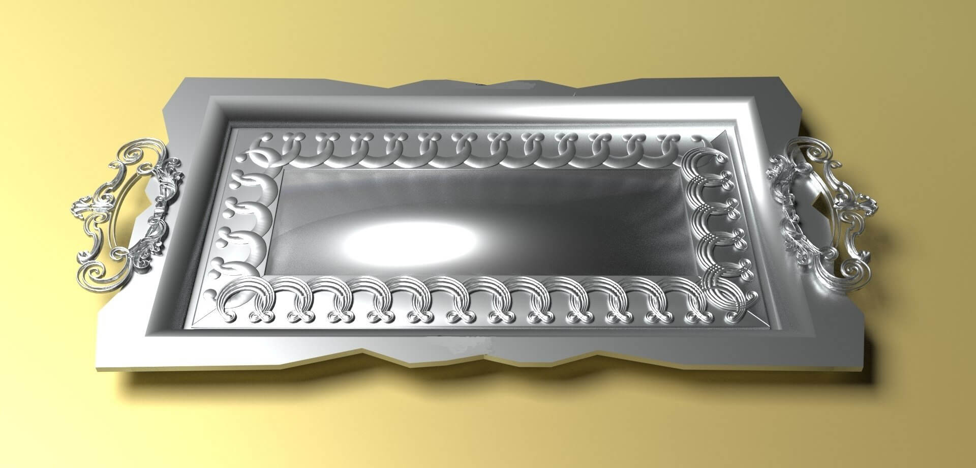 Service Tray - 3D Model by Pictorer