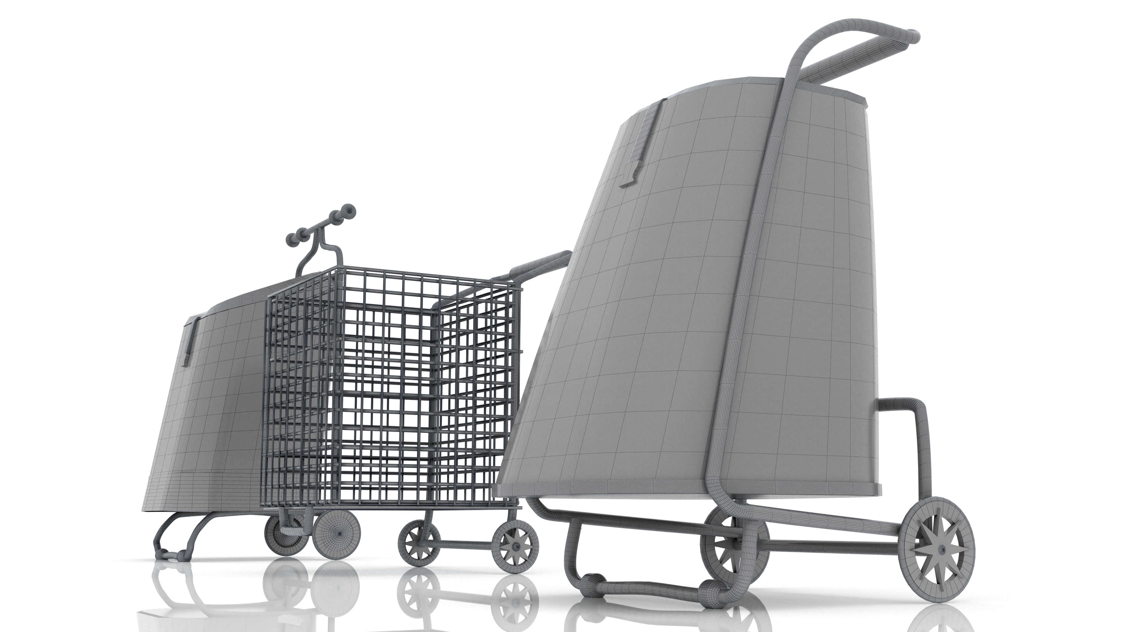 Shoping Carts - 3D Model by Pictorer