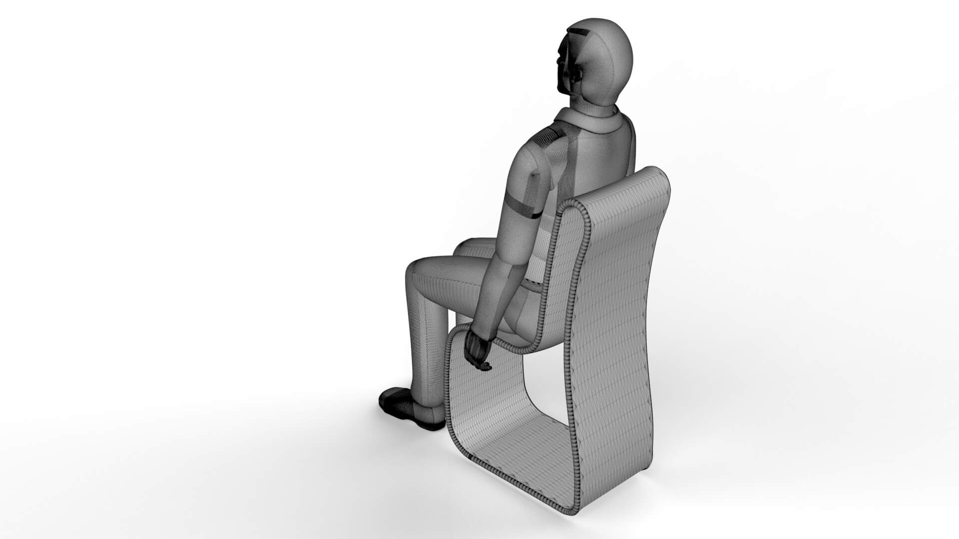 Sitting Mannequin - 3D Model by Pictorer