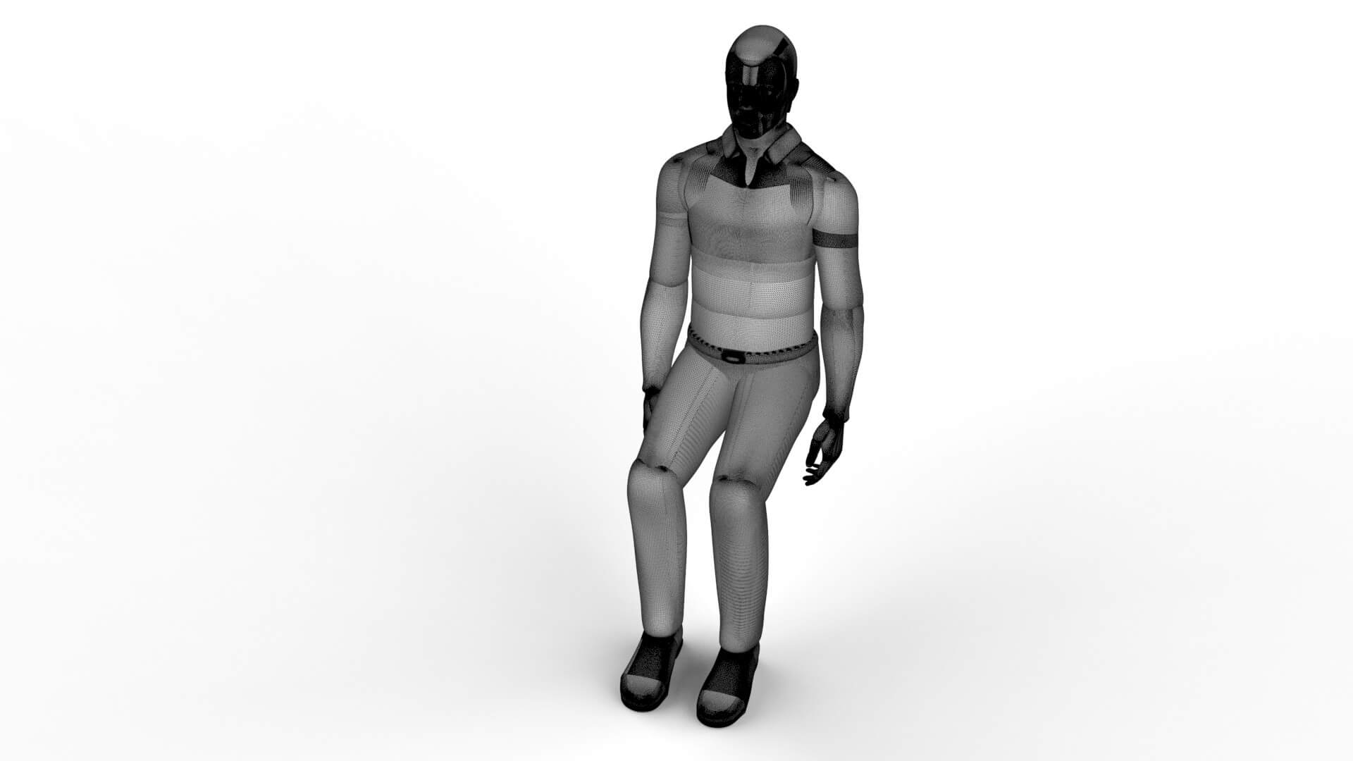 Sitting Mannequin - 3D Model by Pictorer