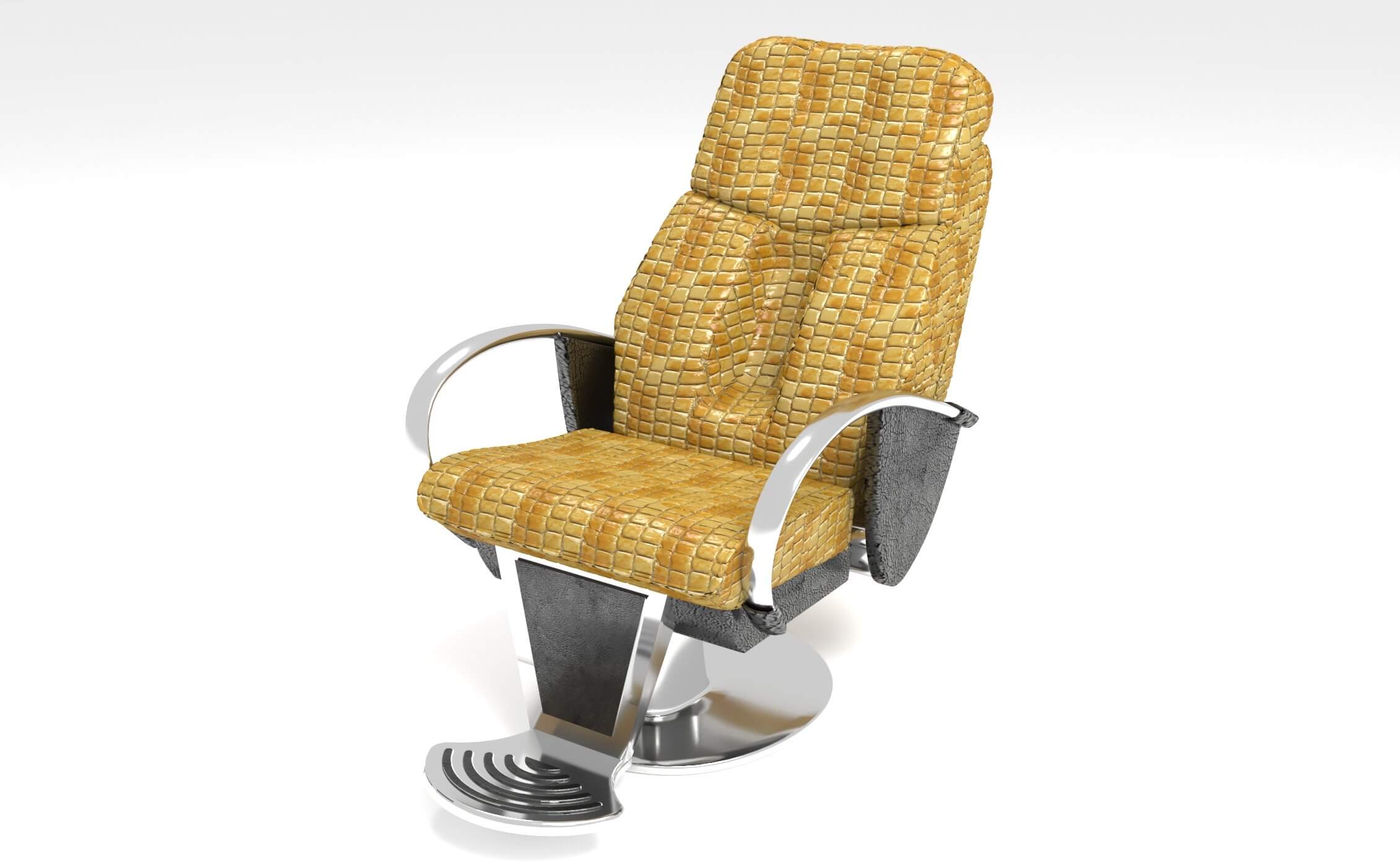 Snakeskin Barber Chair - 3D Model by Pictorer
