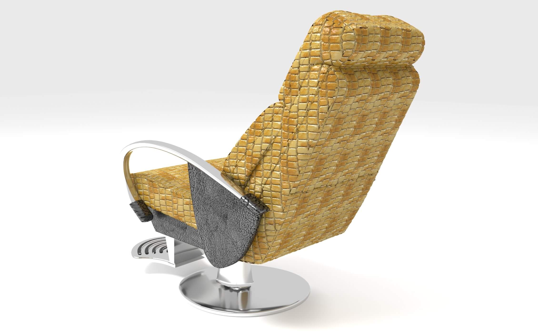 Snakeskin Barber Chair - 3D Model by Pictorer
