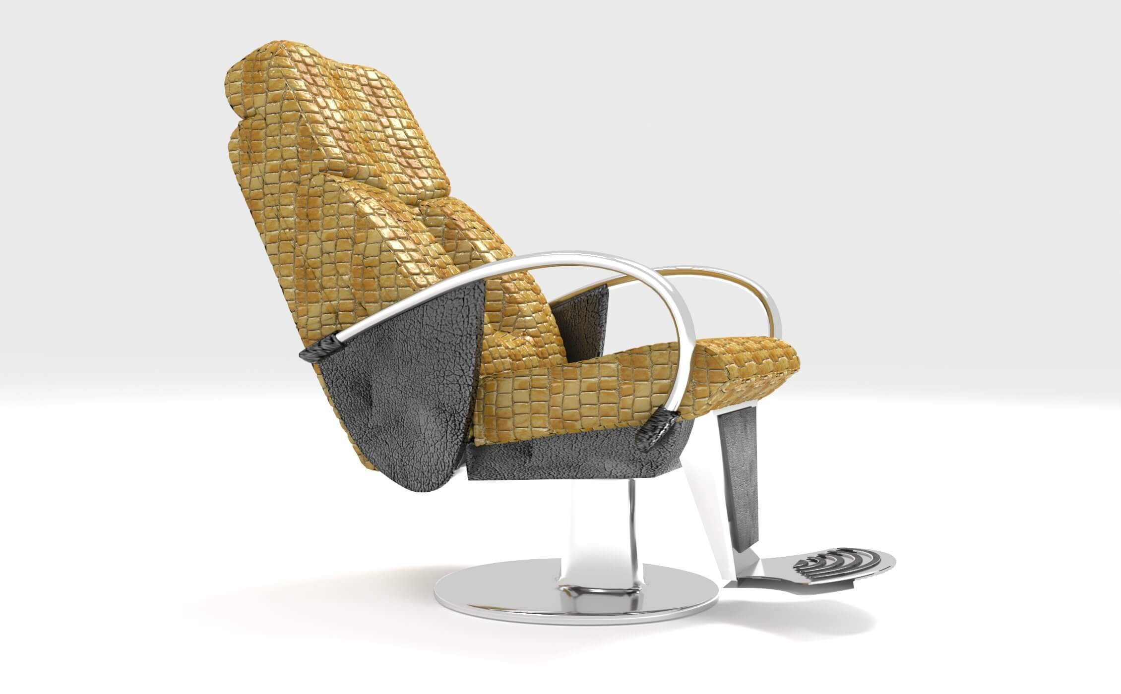 Snakeskin Barber Chair - 3D Model by Pictorer