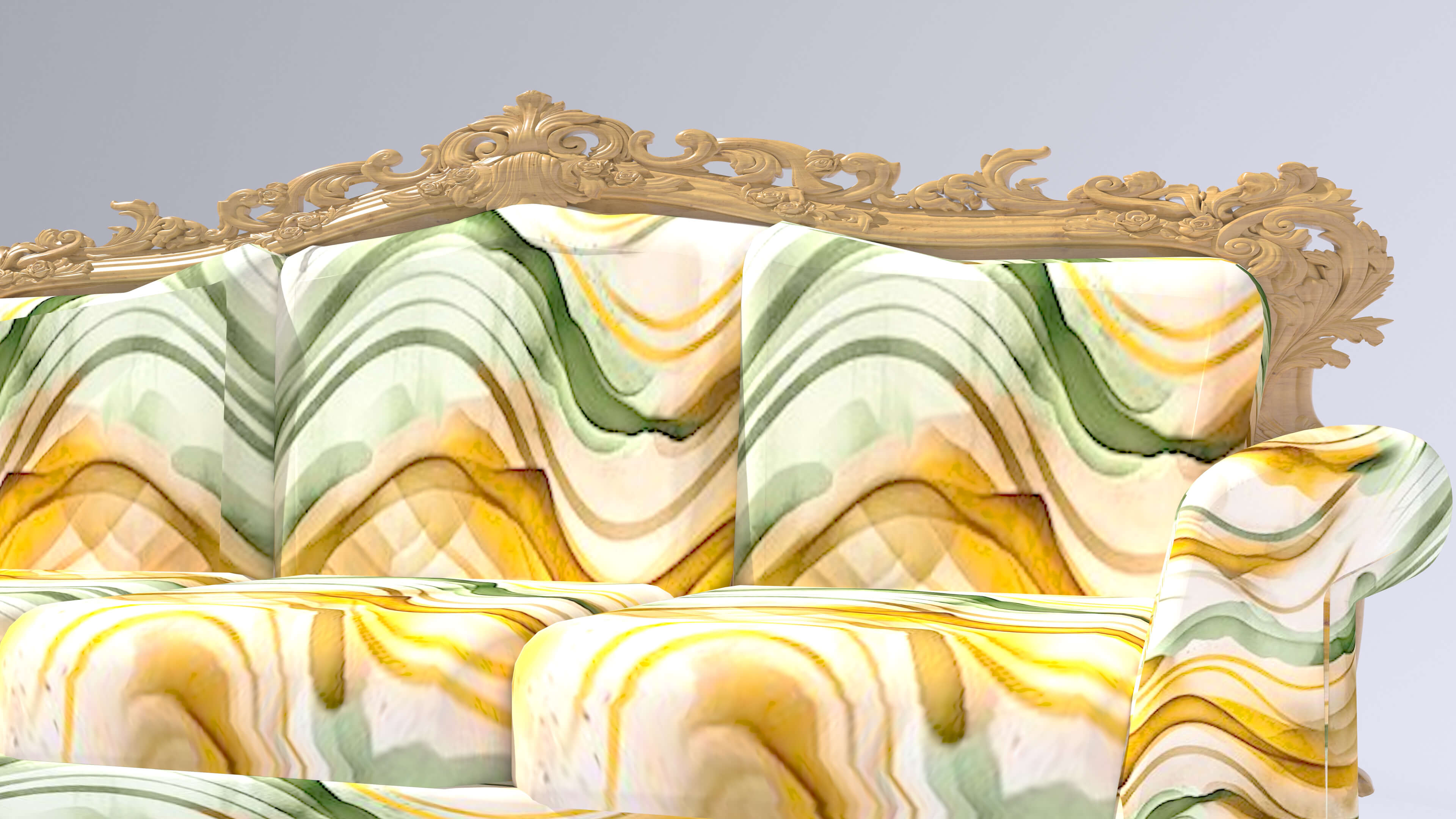 Sofa Retro Style - 3D Model by Pictorer