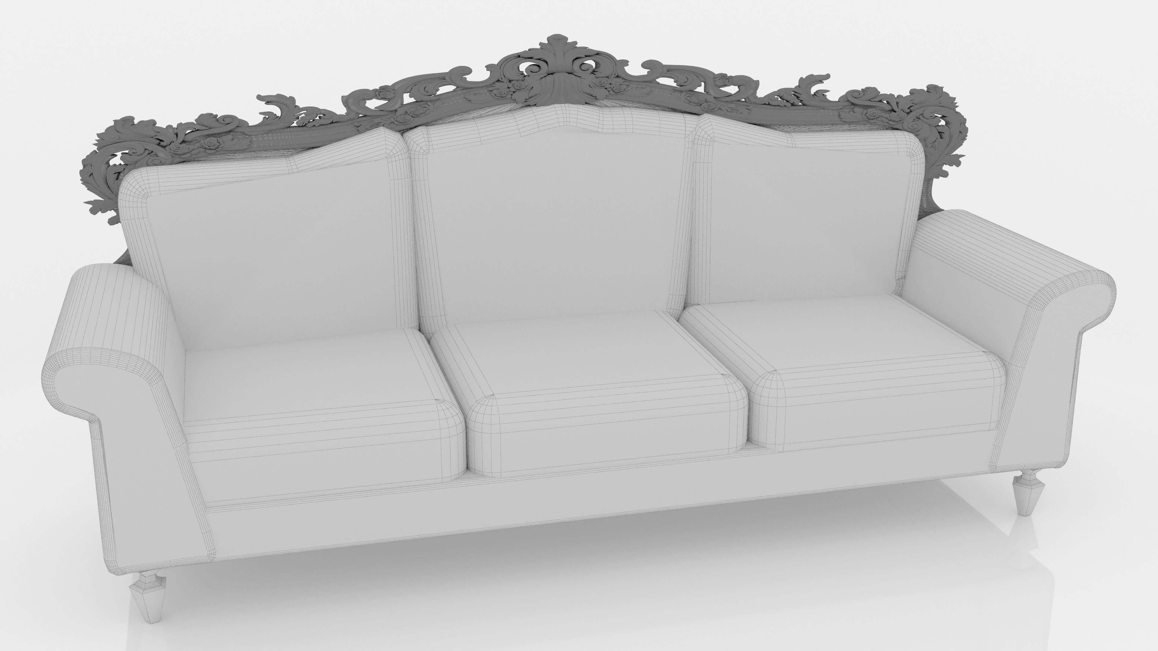 Sofa Retro 8K - 3D Model by Pictorer