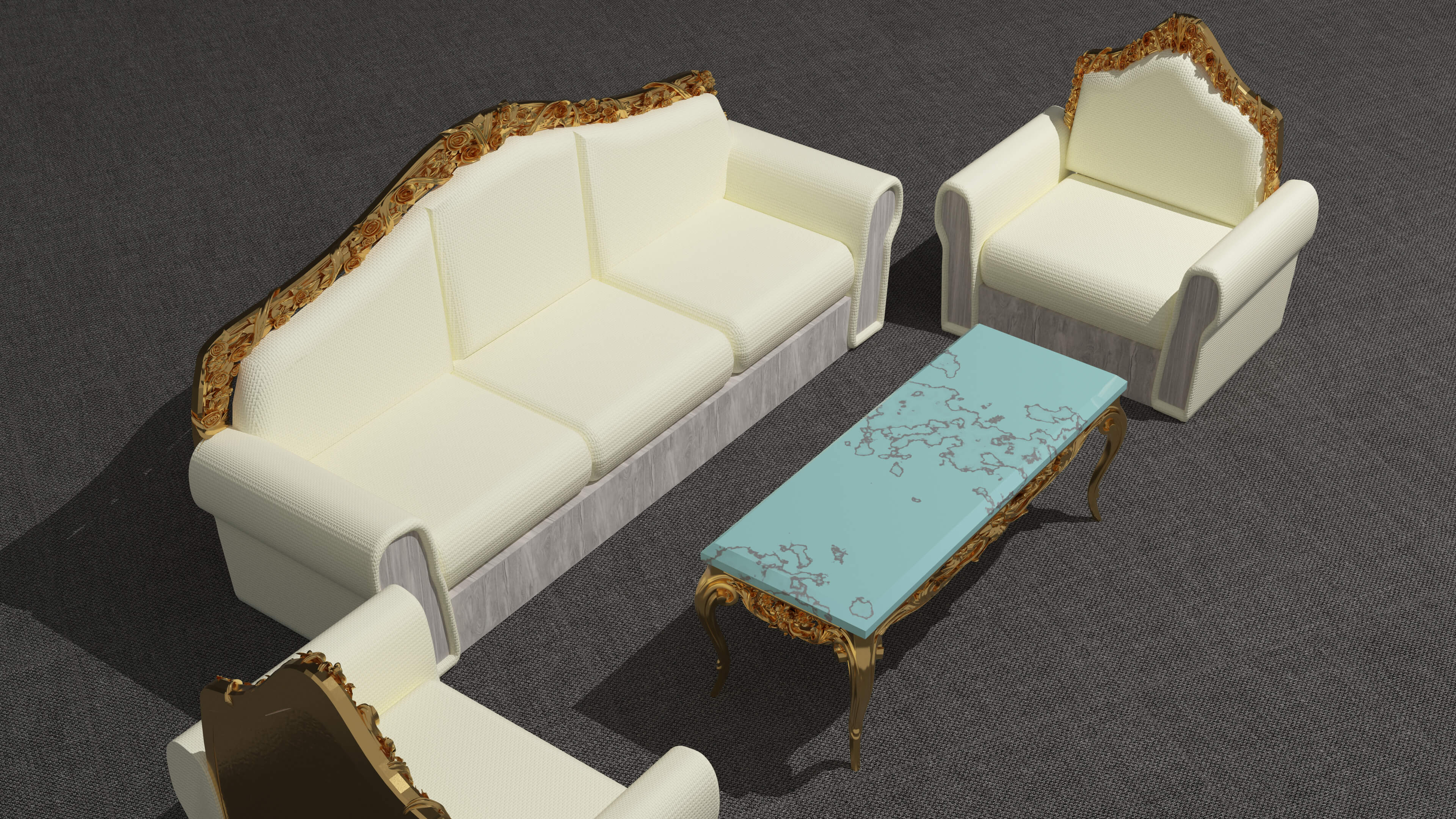 Classic Sofa Set 8K - 3D Model by Pictorer